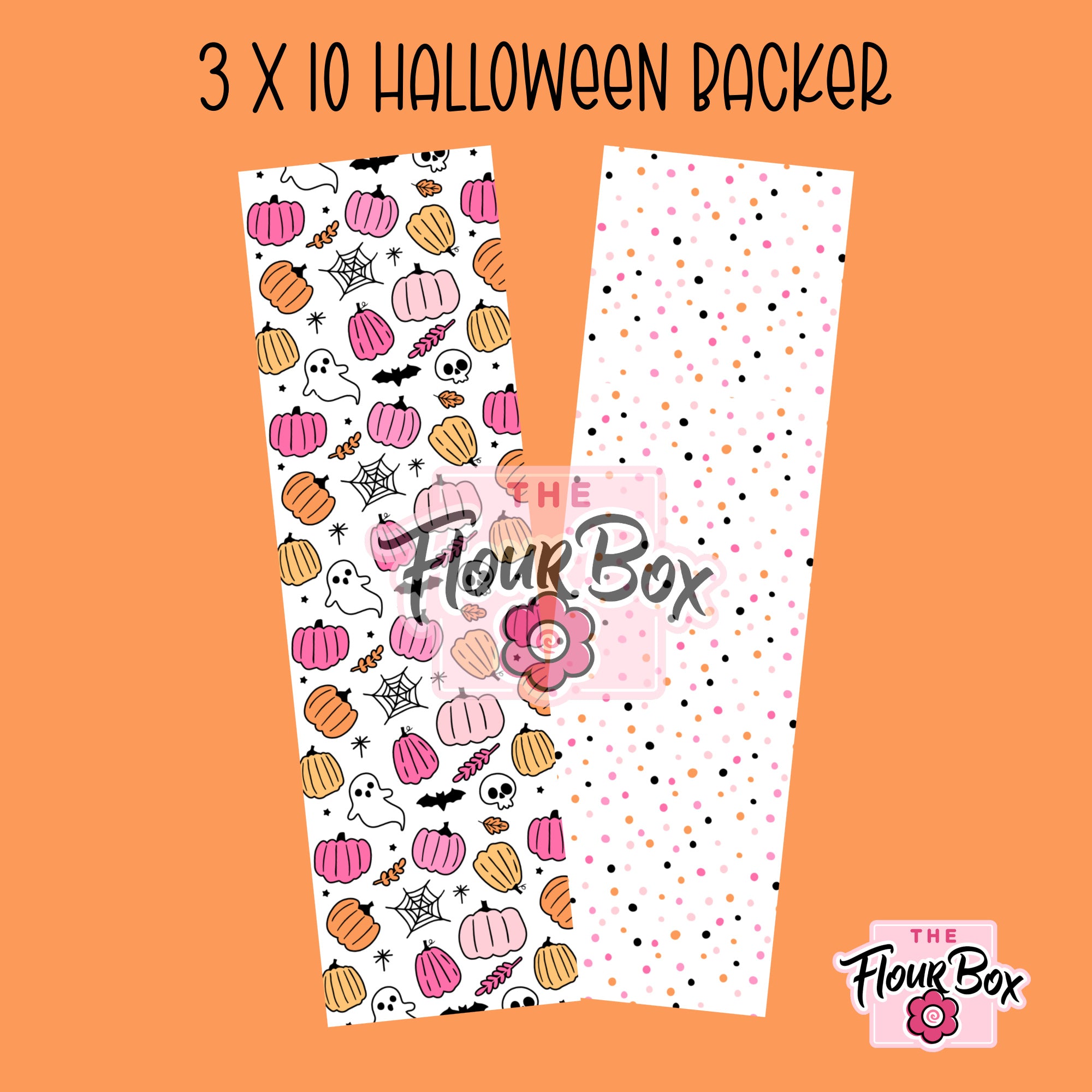 Halloween Cookie BOX Backer - 3" x 10" Long - 25 BACKERS – The Flour Box