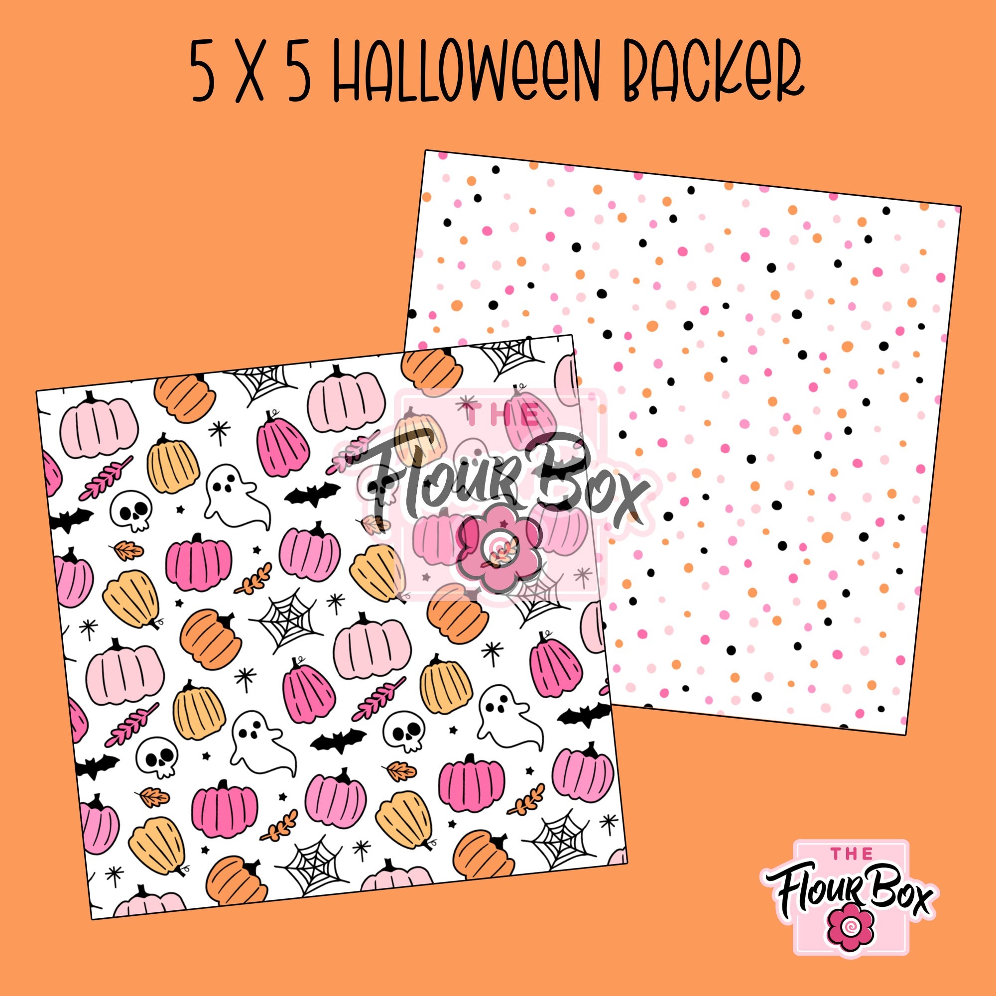 Halloween Cookie BOX Backer - 5" x 5" Square - 25 BACKERS – The Flour Box