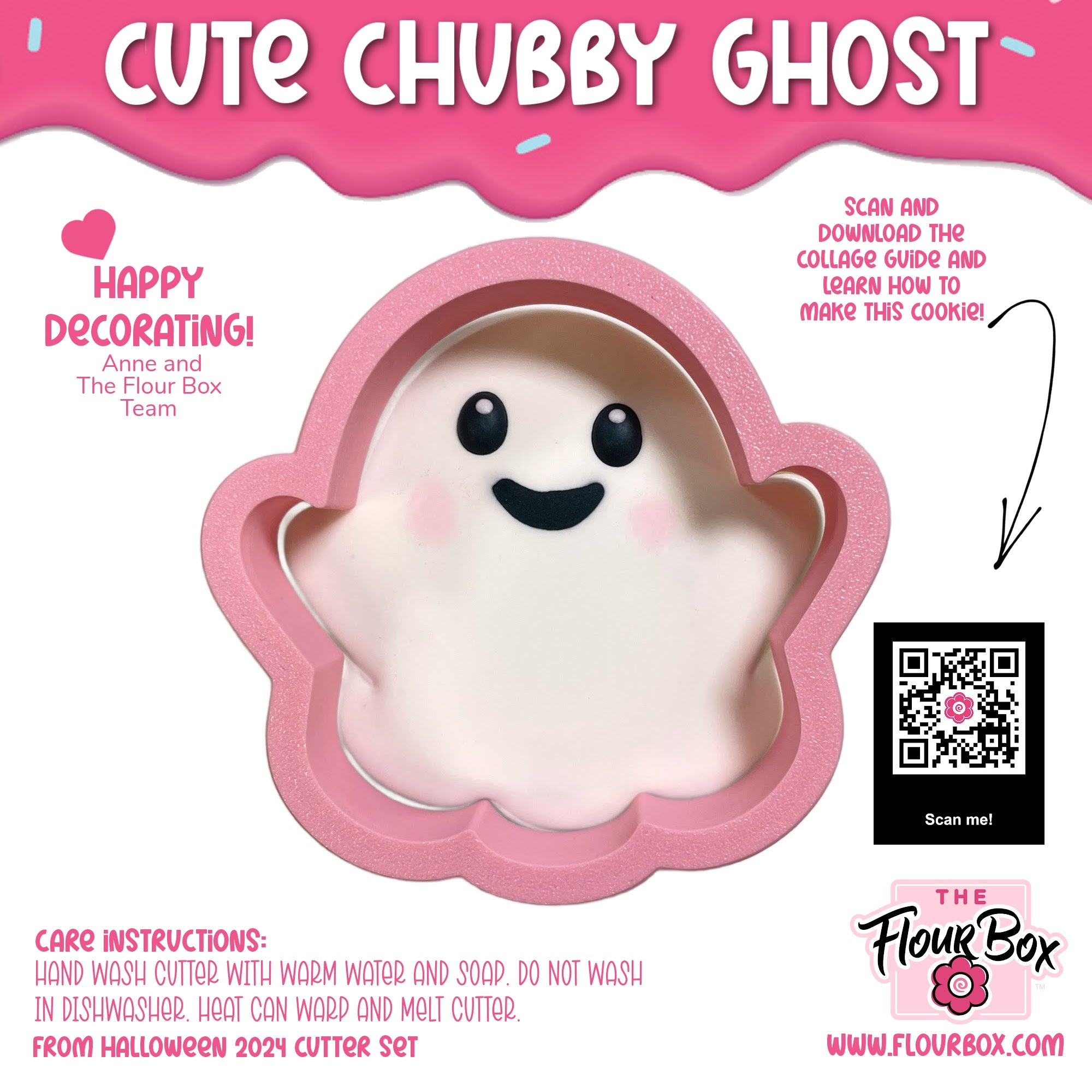 Cute Chubby Ghost Cookie Cutter – The Flour Box