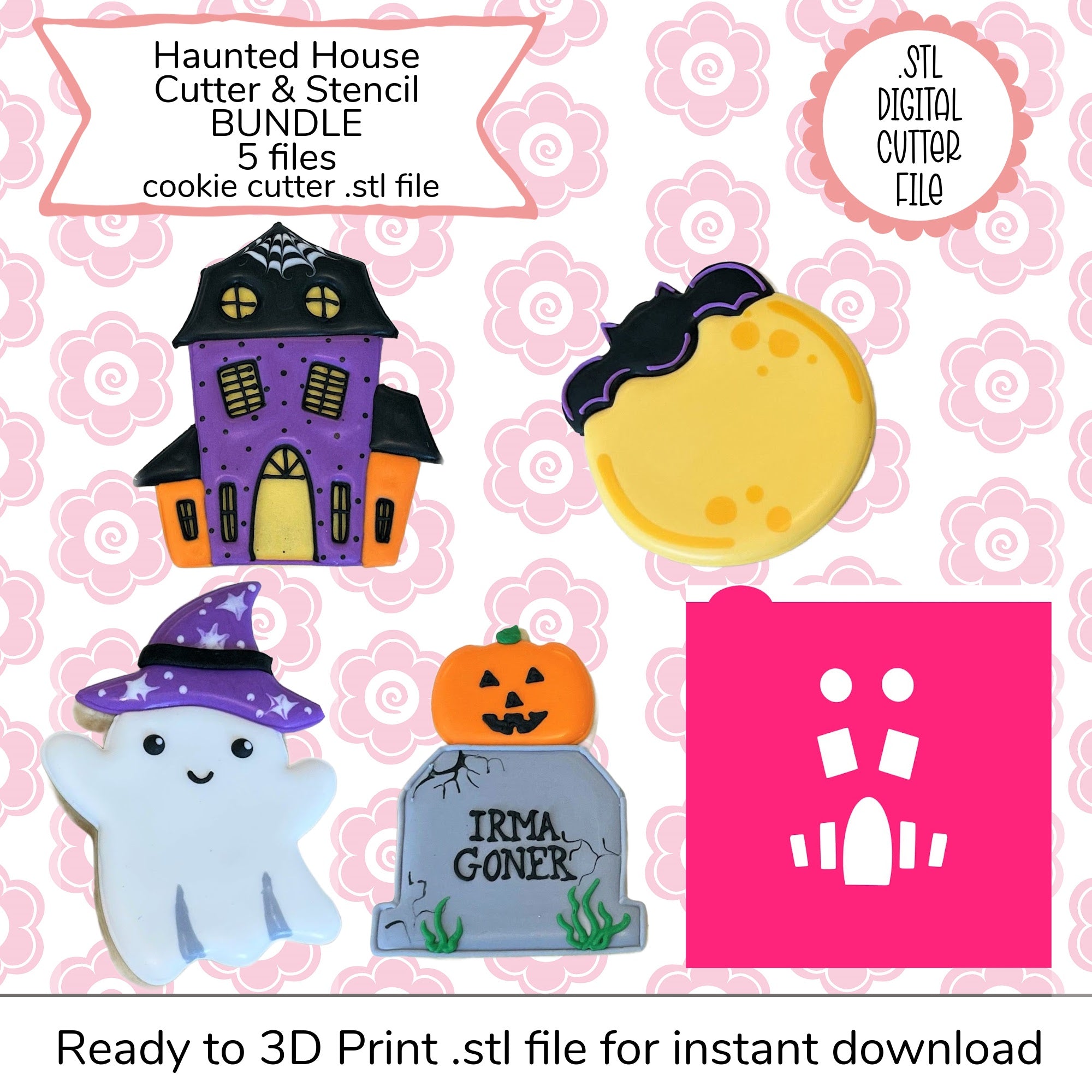Haunted House Cutter Bundle STL Files and SVG Stencil (digital file ...