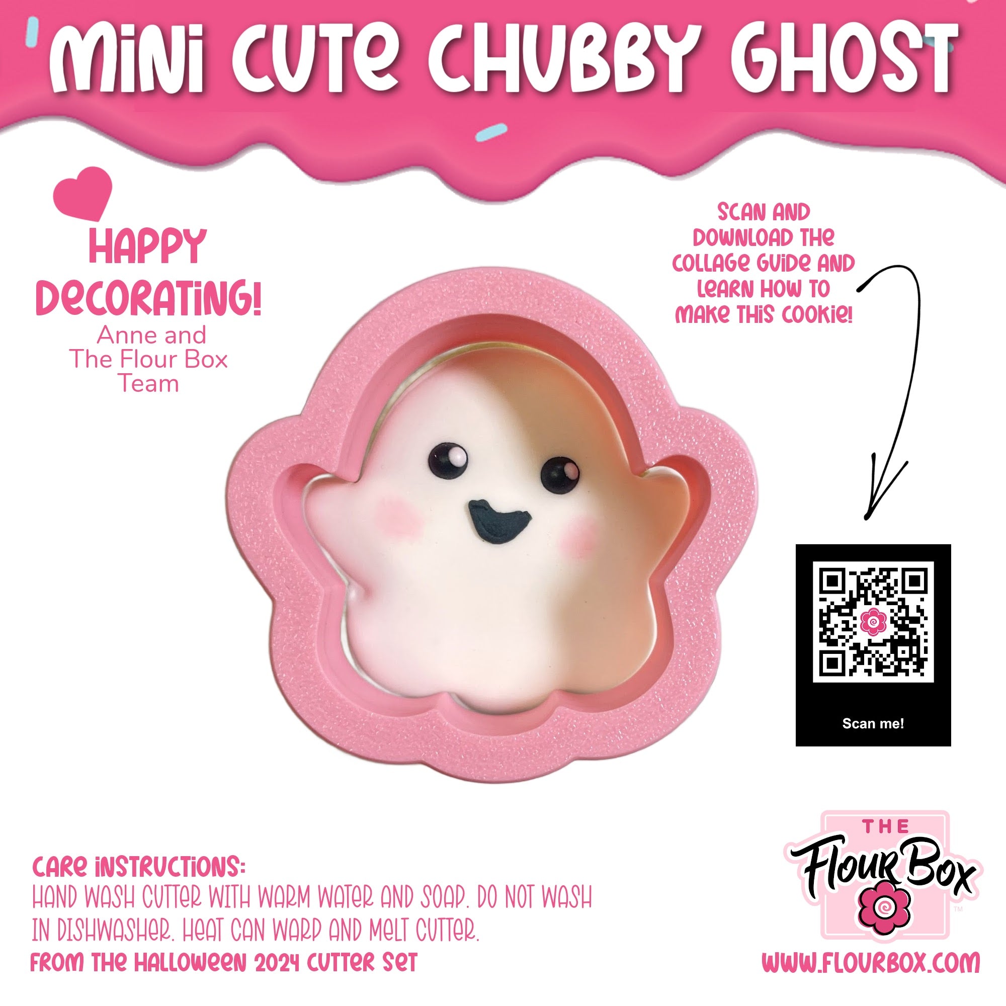 Mini Cute Chubby Ghost Cookie Cutter – The Flour Box