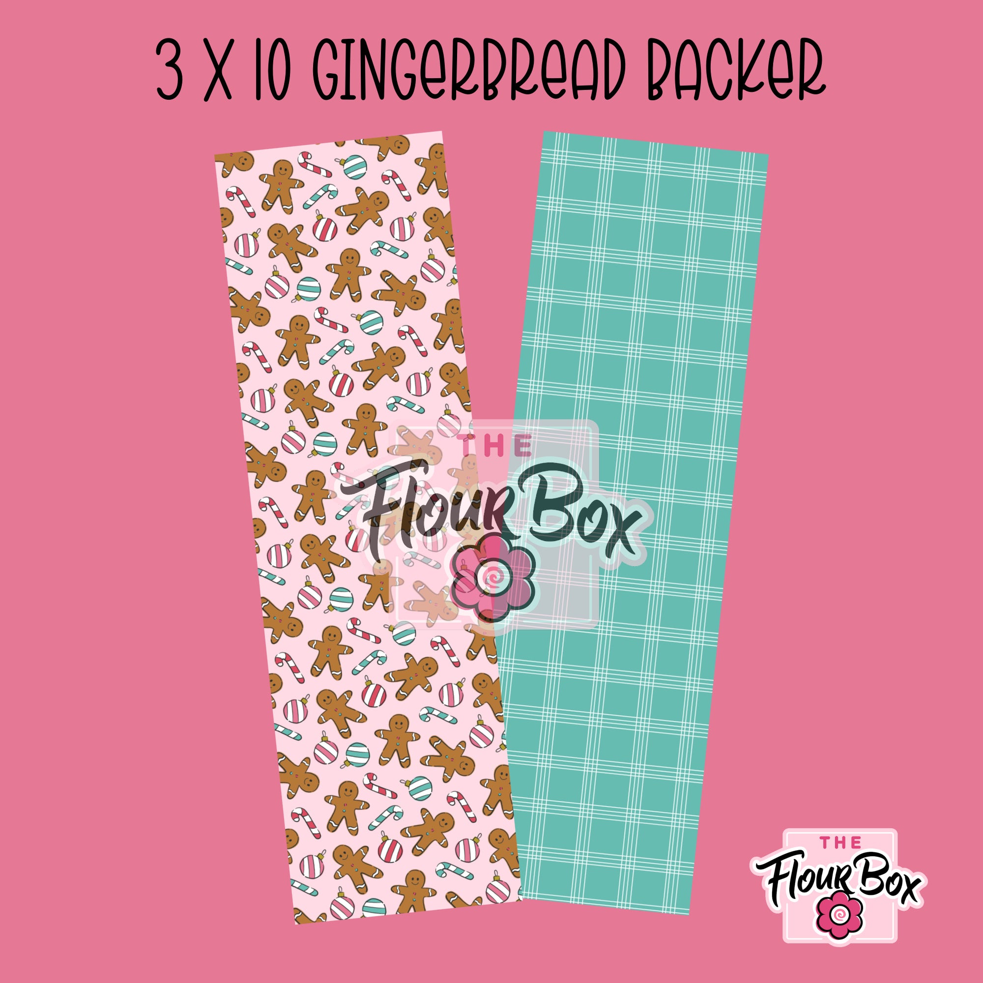 Gingerbread Cookie BOX Backer - 3" x 10" Long - 25 BACKERS – The Flour Box