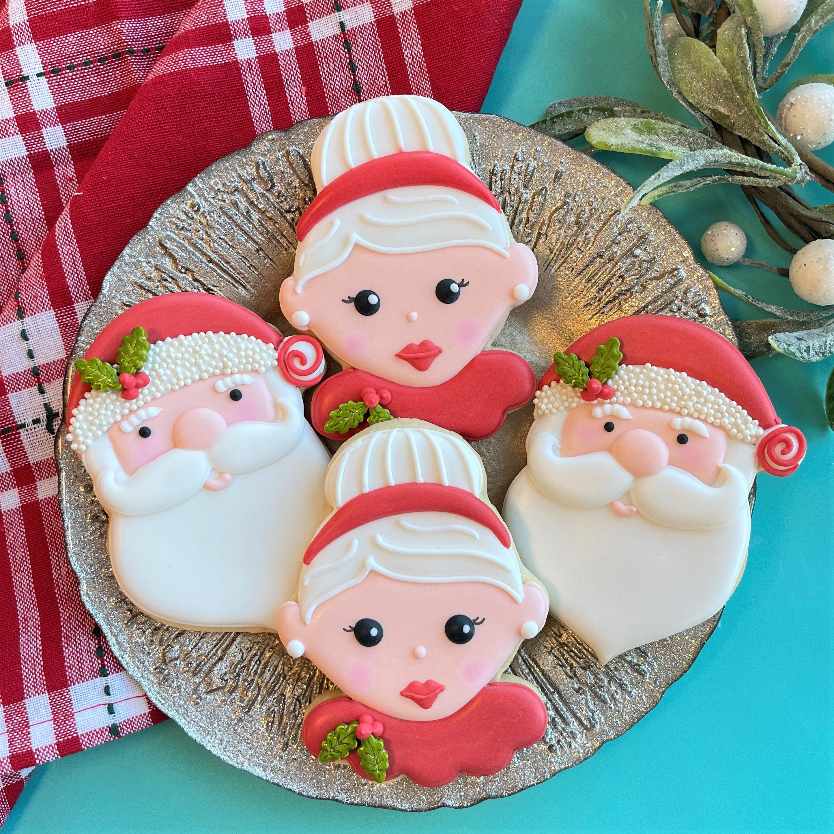 Mrs. Claus Face Whimsical Cookie Cutter by The Flour Box