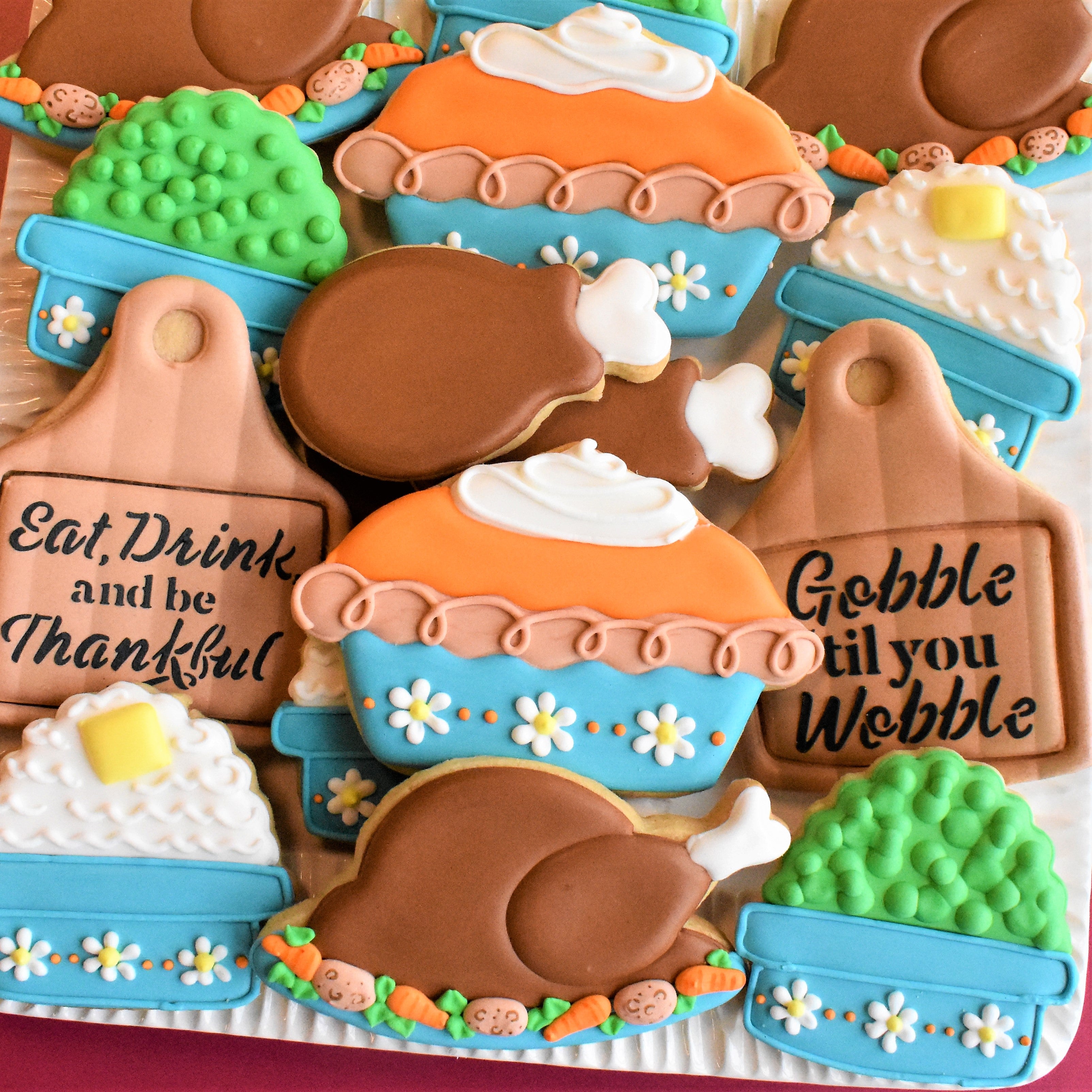 How to Decorate Turkey Dinner Cookies – The Flour Box