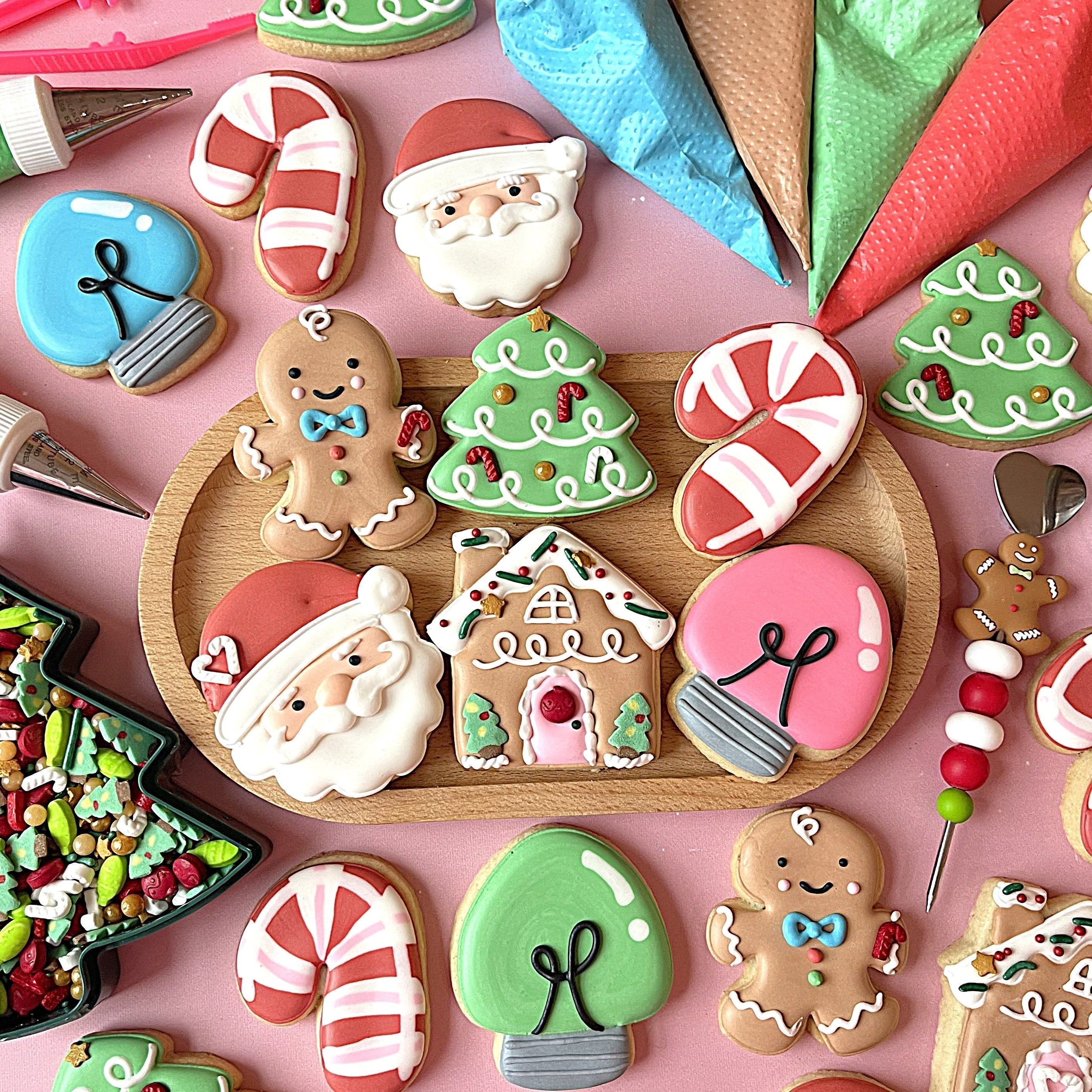 How to Decorate 6 MINI Cute Christmas Cookies – The Flour Box