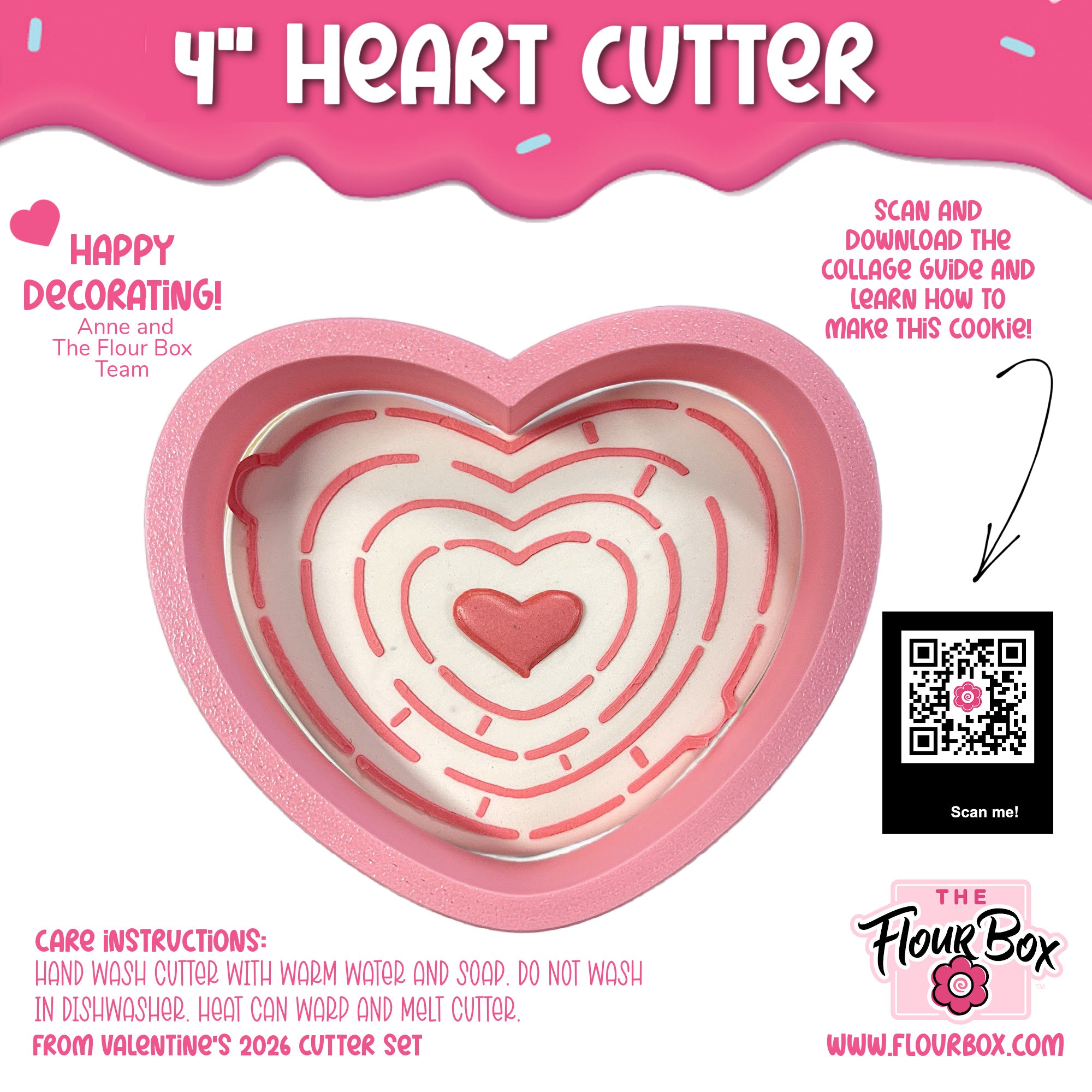 4" Heart Cookie Cutter – The Flour Box