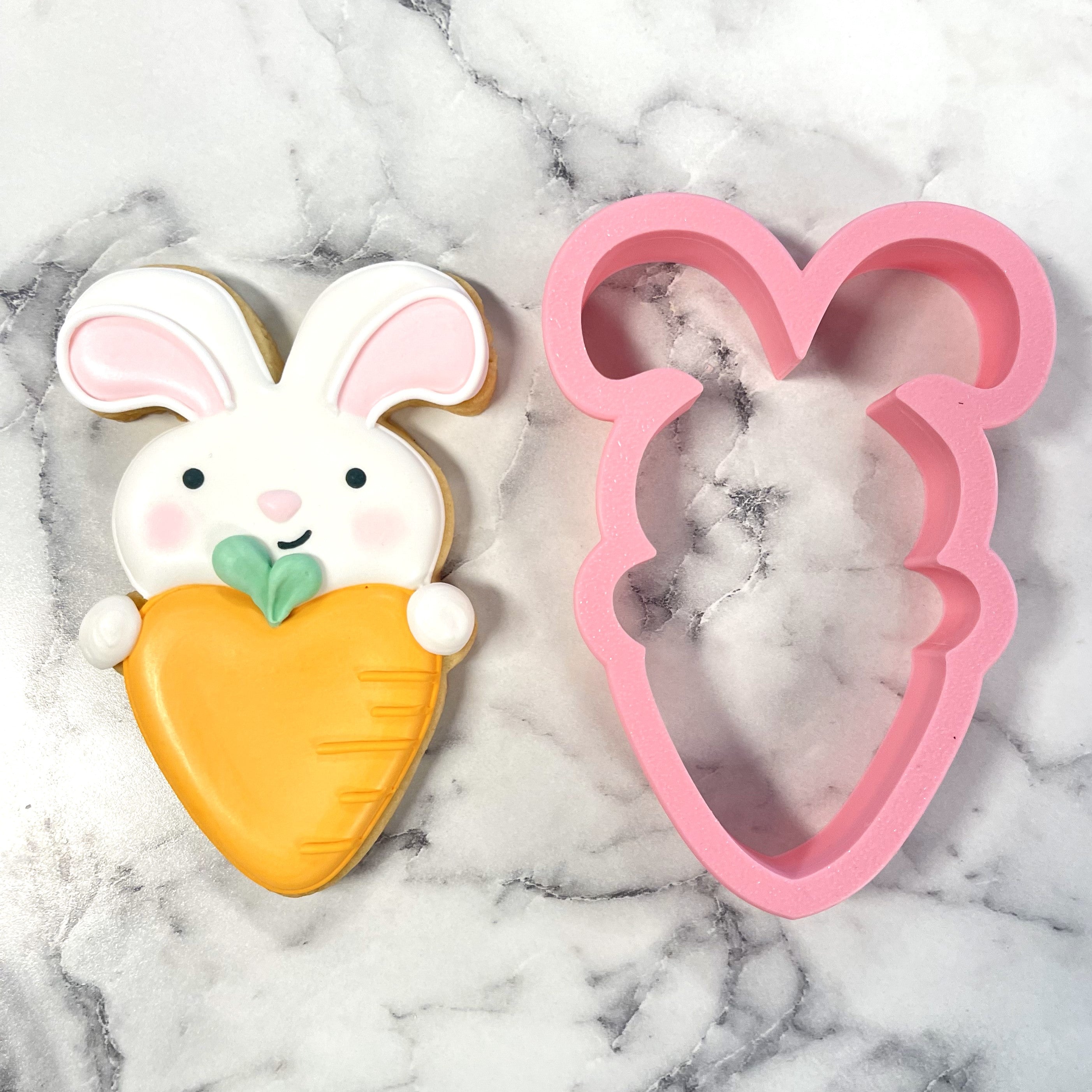Bunny with Heart Carrot Cookie Cutter – The Flour Box