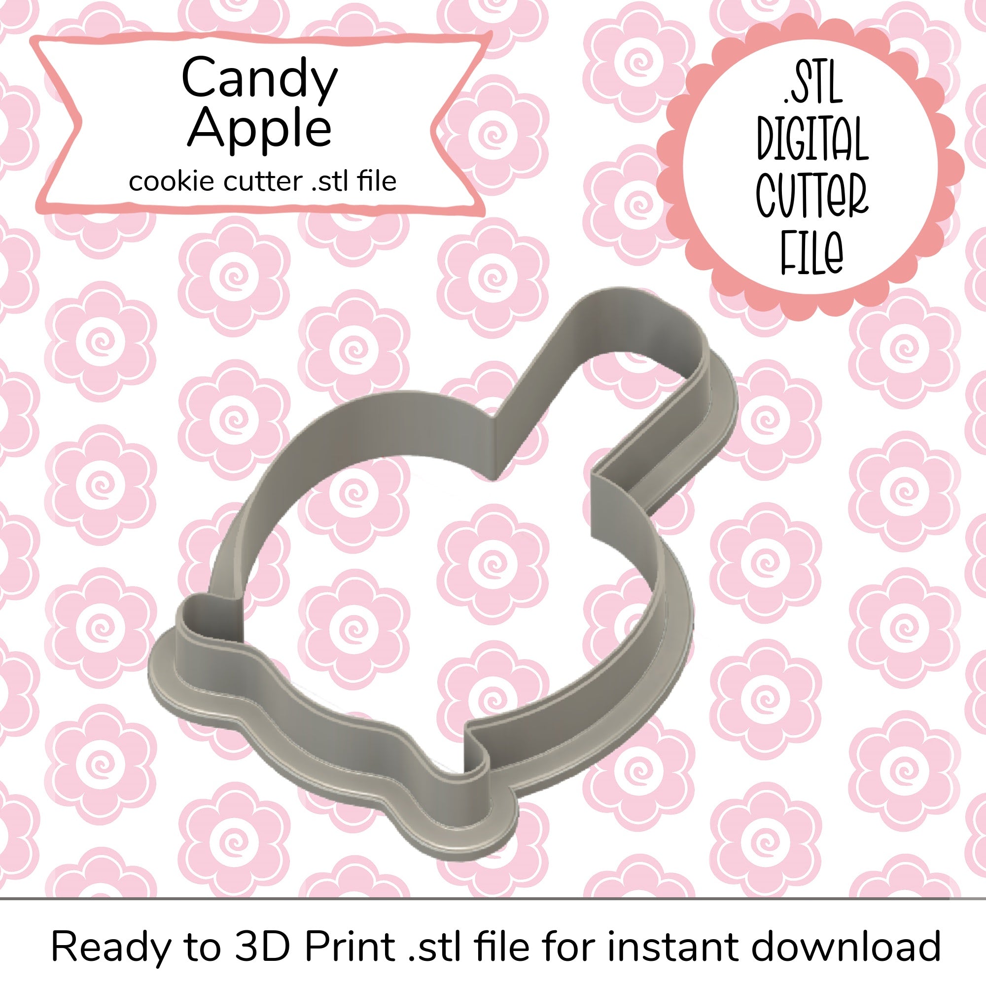 Candy Apple STL Cutter File (digital file) – The Flour Box