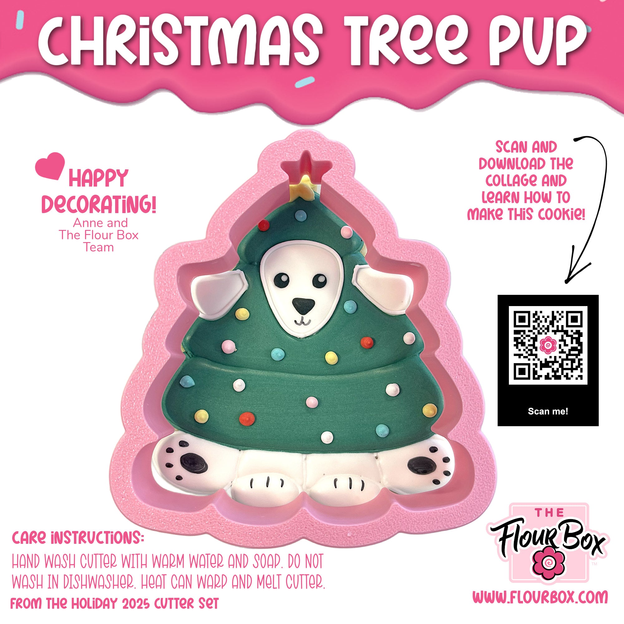 Christmas Tree Pup Cookie Cutter – The Flour Box