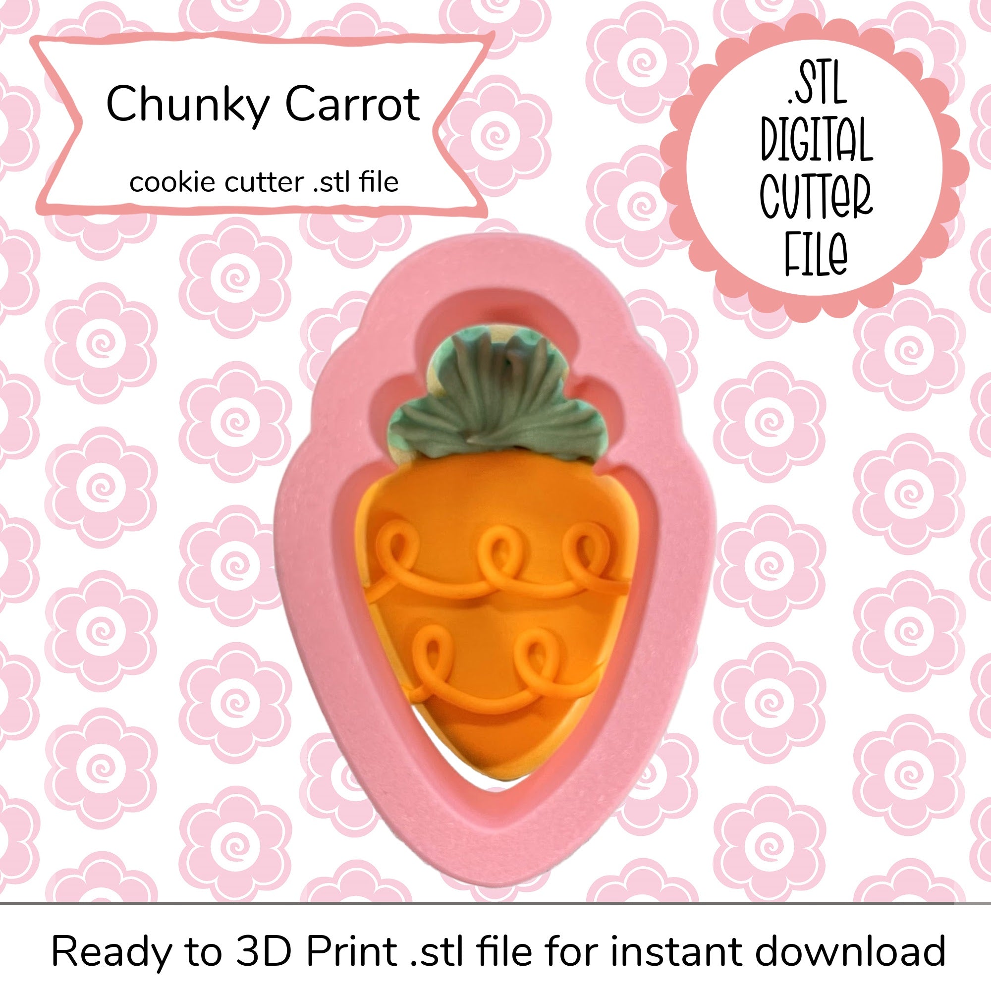 Chunky Carrot Cutter STL File (digital file) – The Flour Box