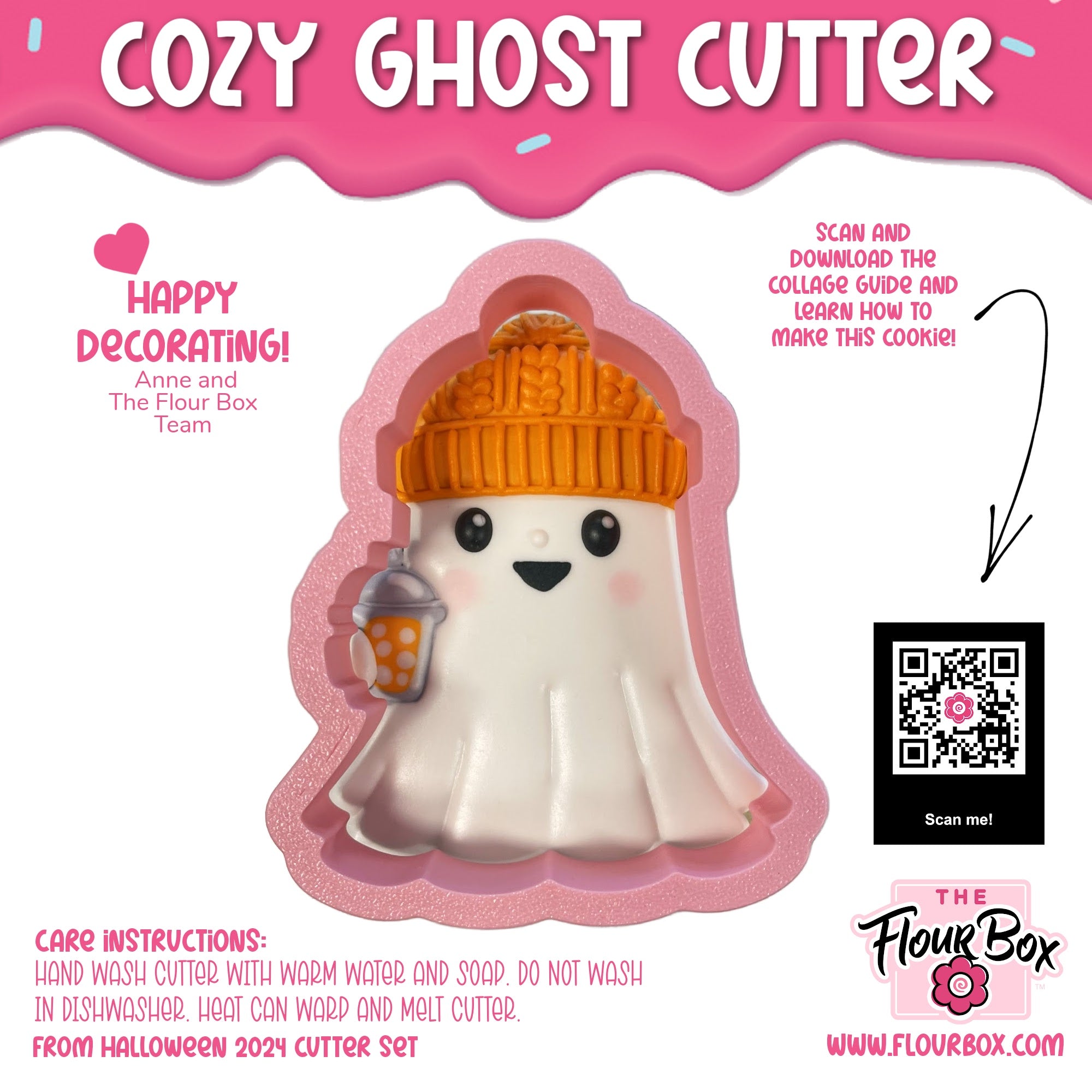 Cozy Ghost Cookie Cutter – The Flour Box