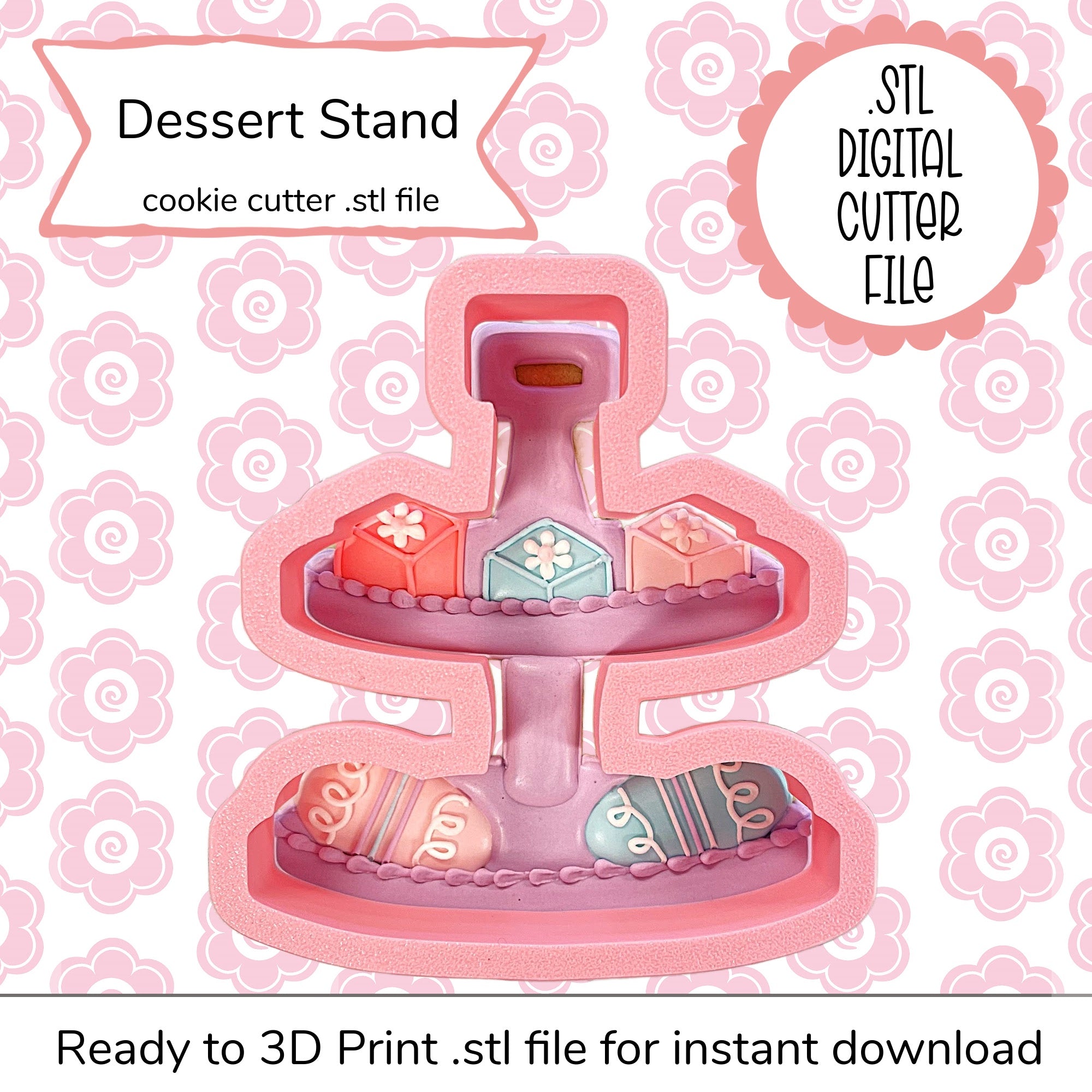 Dessert Stand Cutter STL File (digital file) – The Flour Box