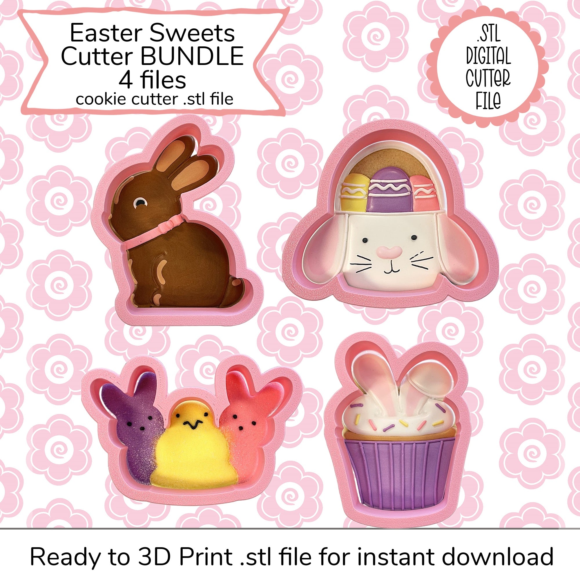 Easter Sweets Cutter Bundle STL Files (digital file) – The Flour Box