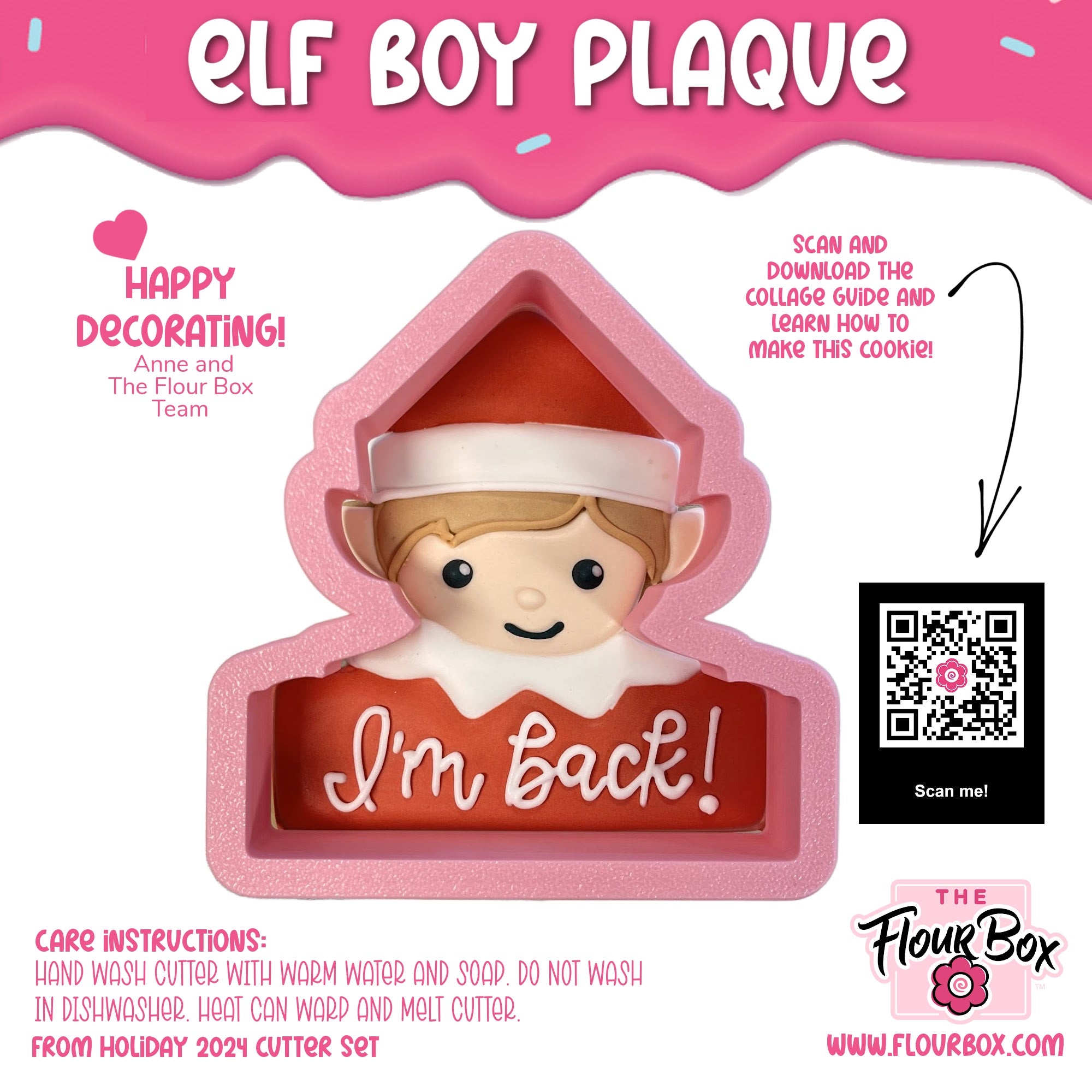Elf Boy Plaque Cookie Cutter – The Flour Box