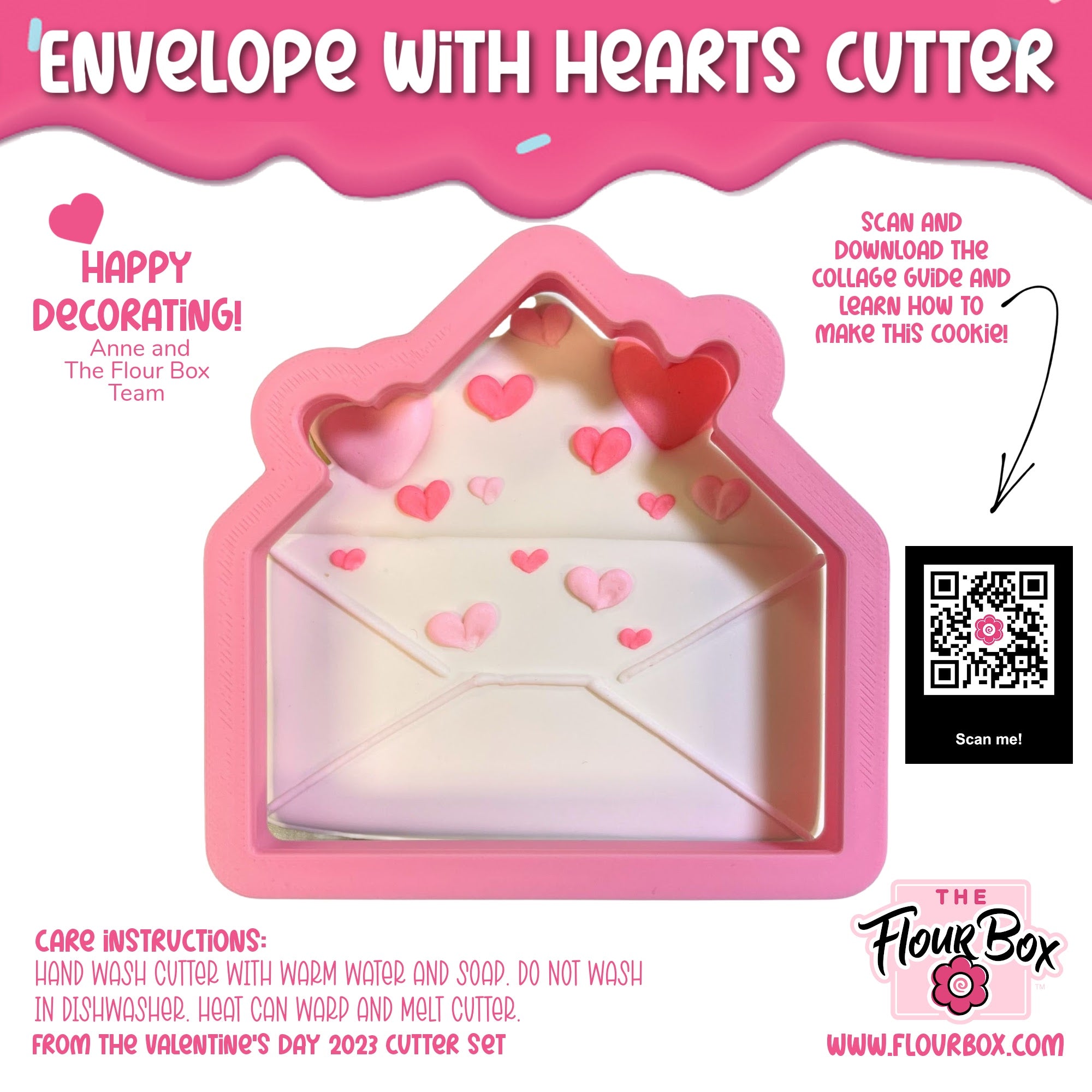 Envelope with Hearts Cookie Cutter – The Flour Box