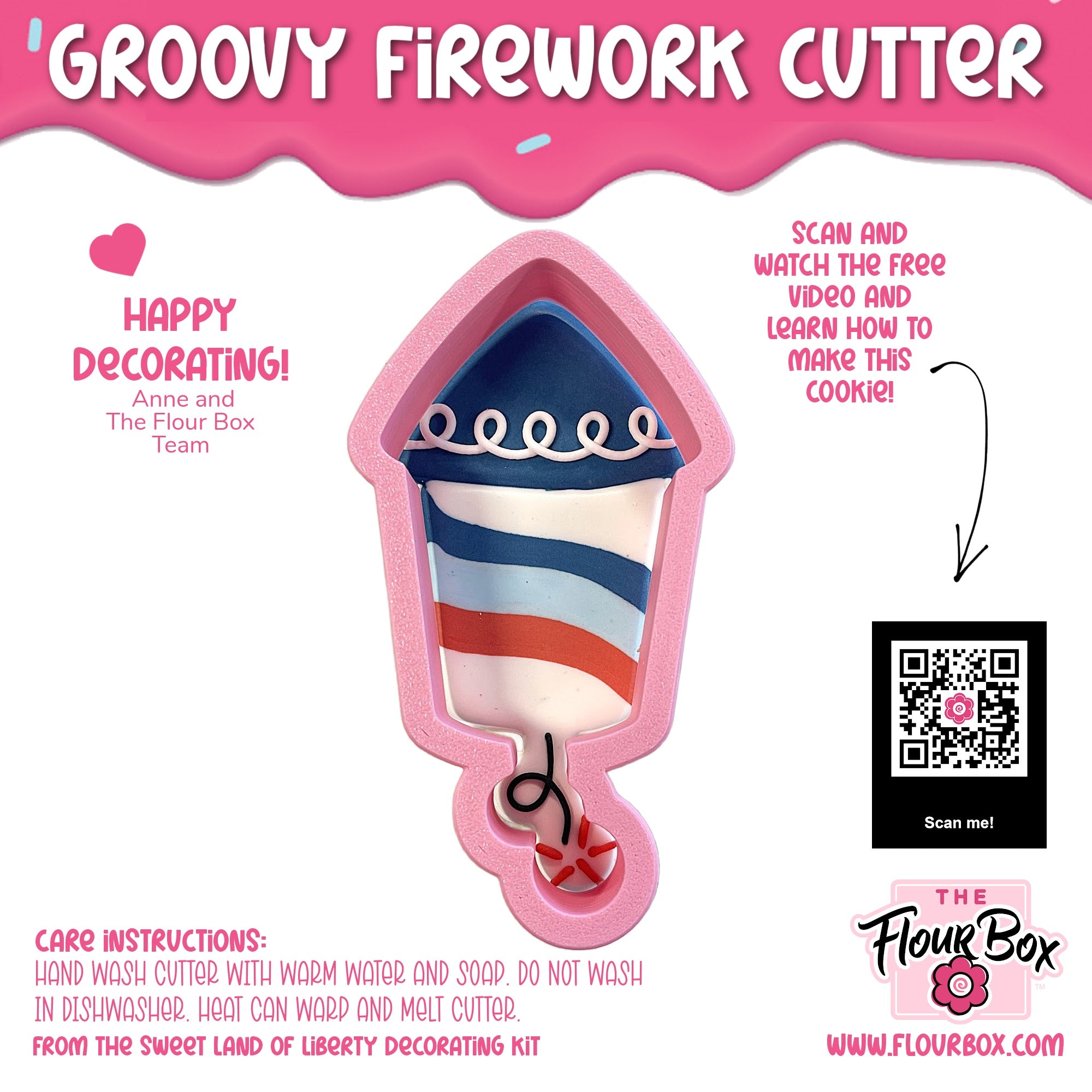 Groovy Firework Cookie Cutter – The Flour Box