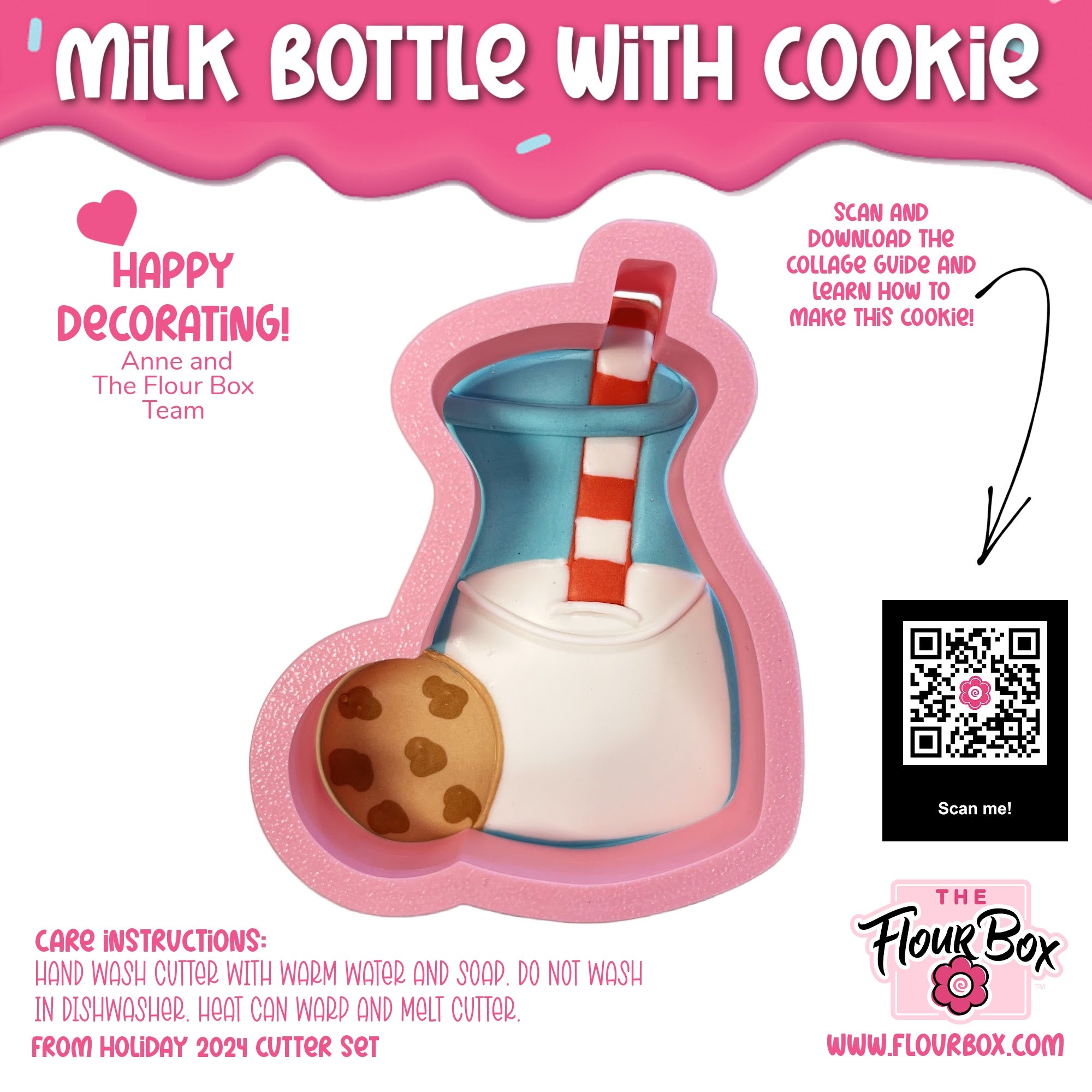 Milk Bottle with Cookie Cutter – The Flour Box