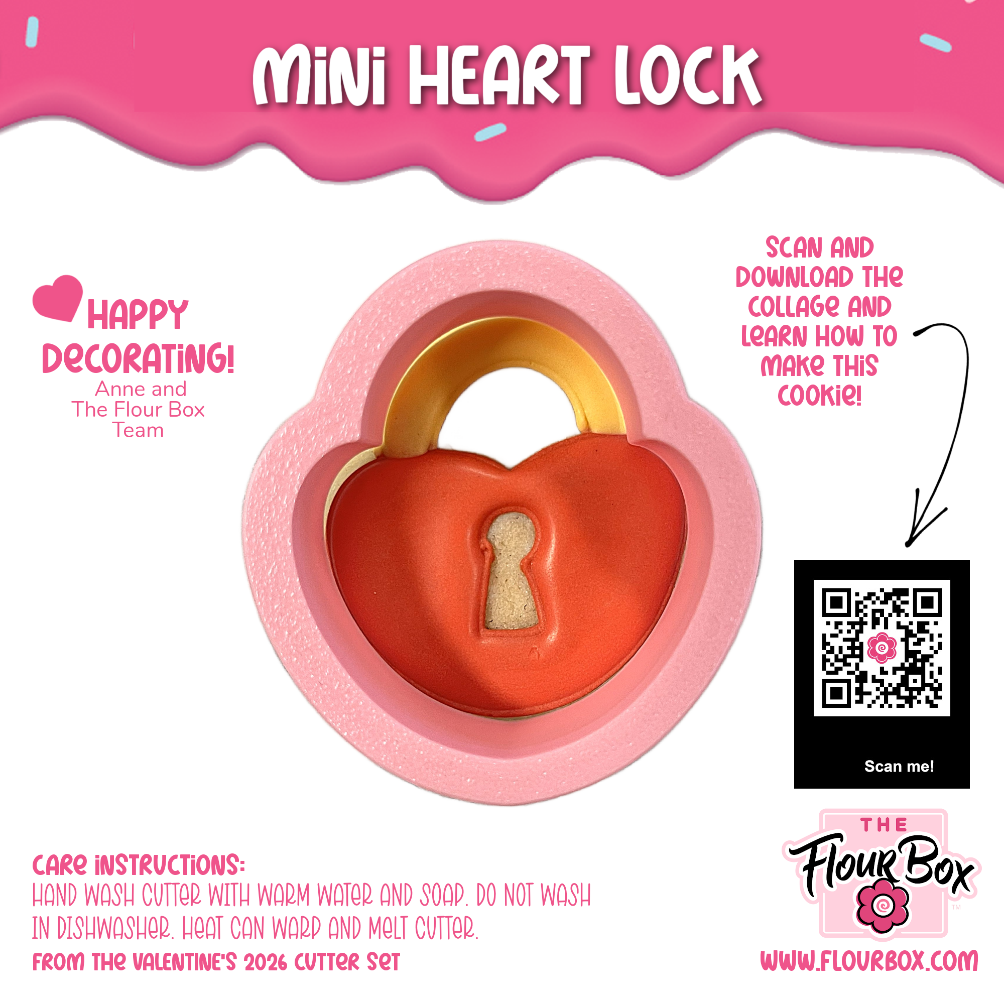 Mini Heart Lock Cookie Cutter – The Flour Box