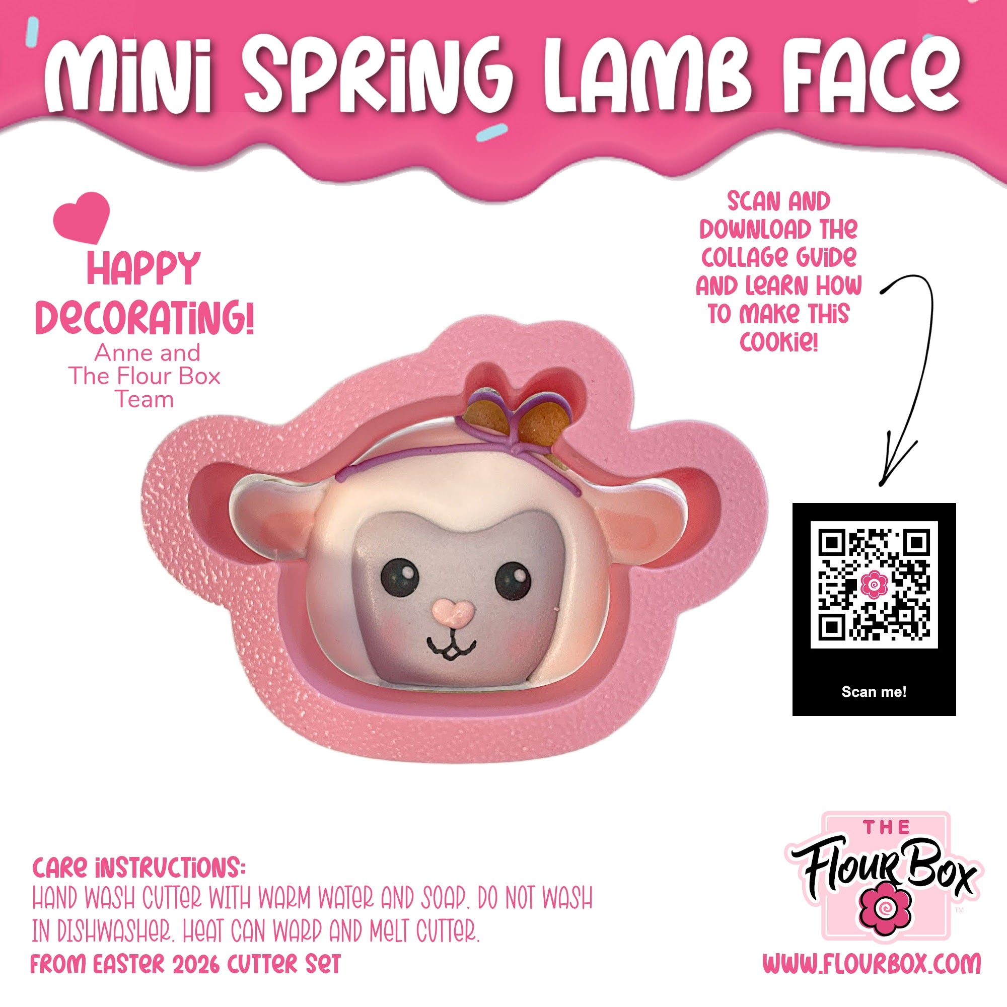Mini Spring Lamb Face Cookie Cutter – The Flour Box