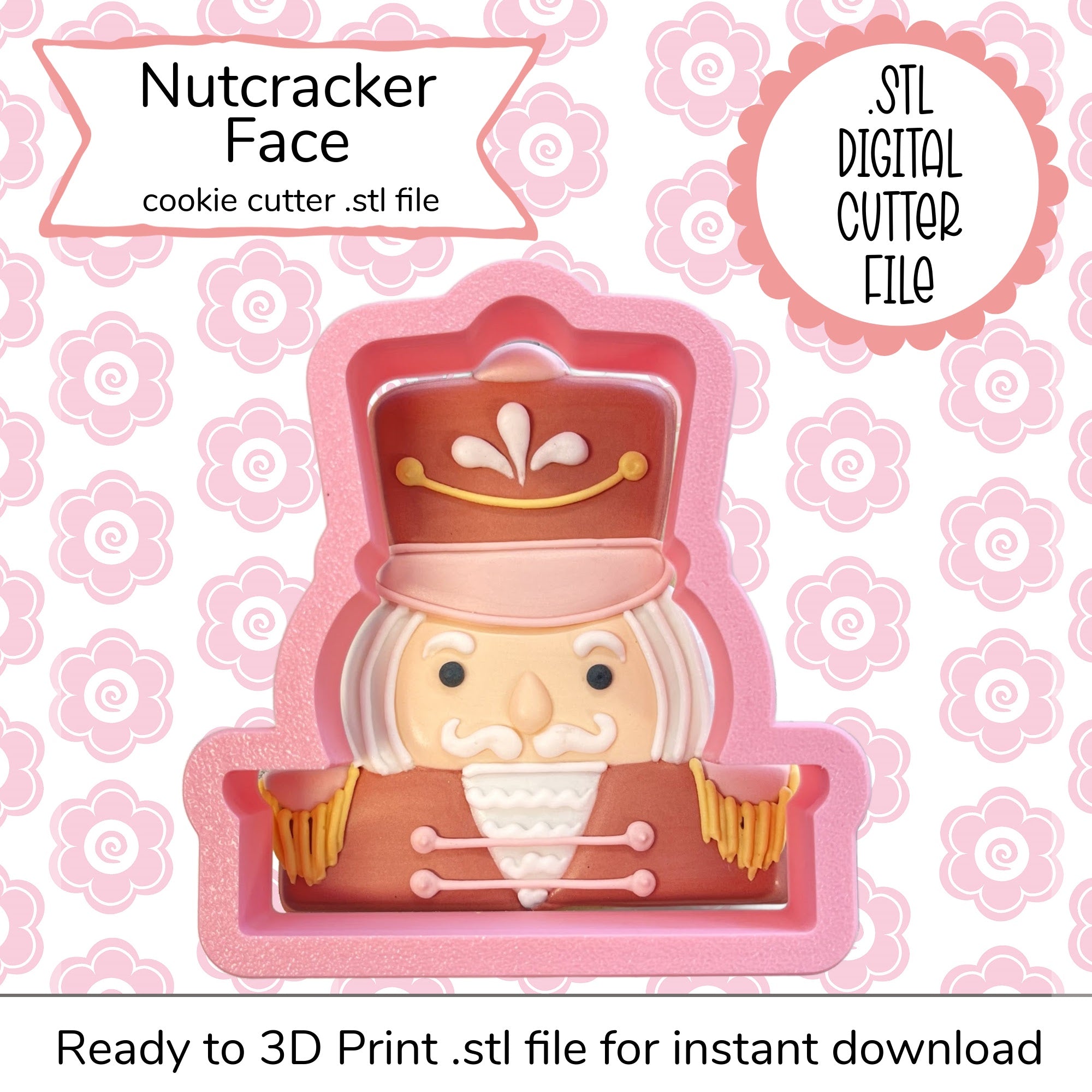 Nutcracker Face Cutter STL File (digital file) – The Flour Box