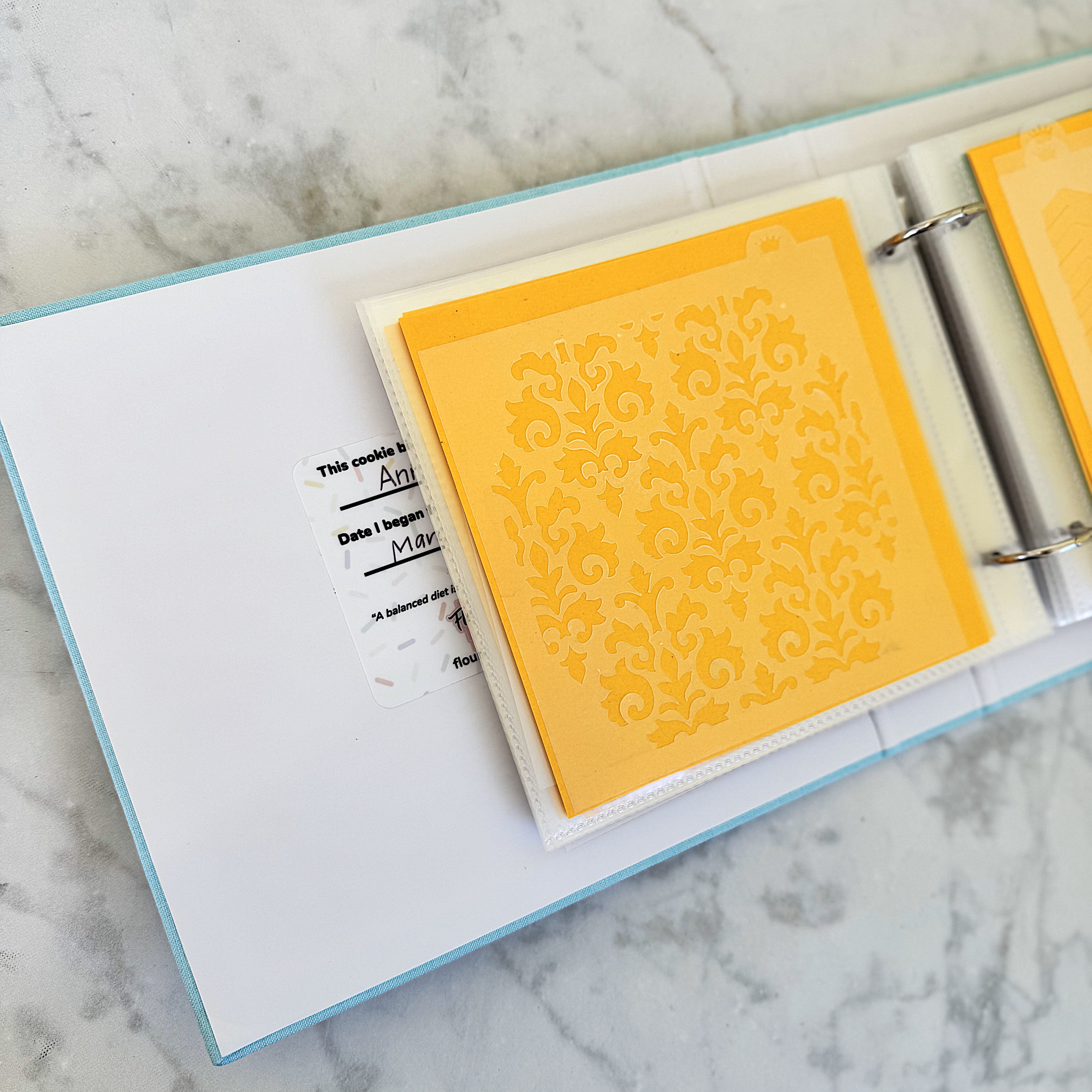 Stencil Binder with 50 Stencil Storage Pocket Pages – The Flour Box