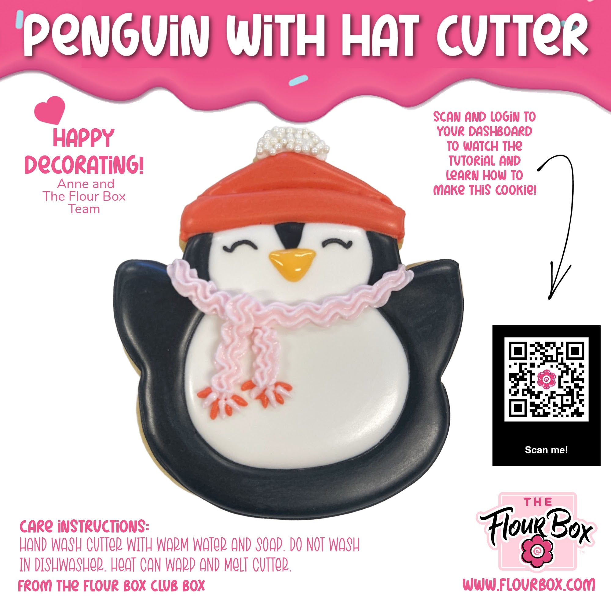 Penguin with Hat Flour Box Club Cookie Cutter – The Flour Box