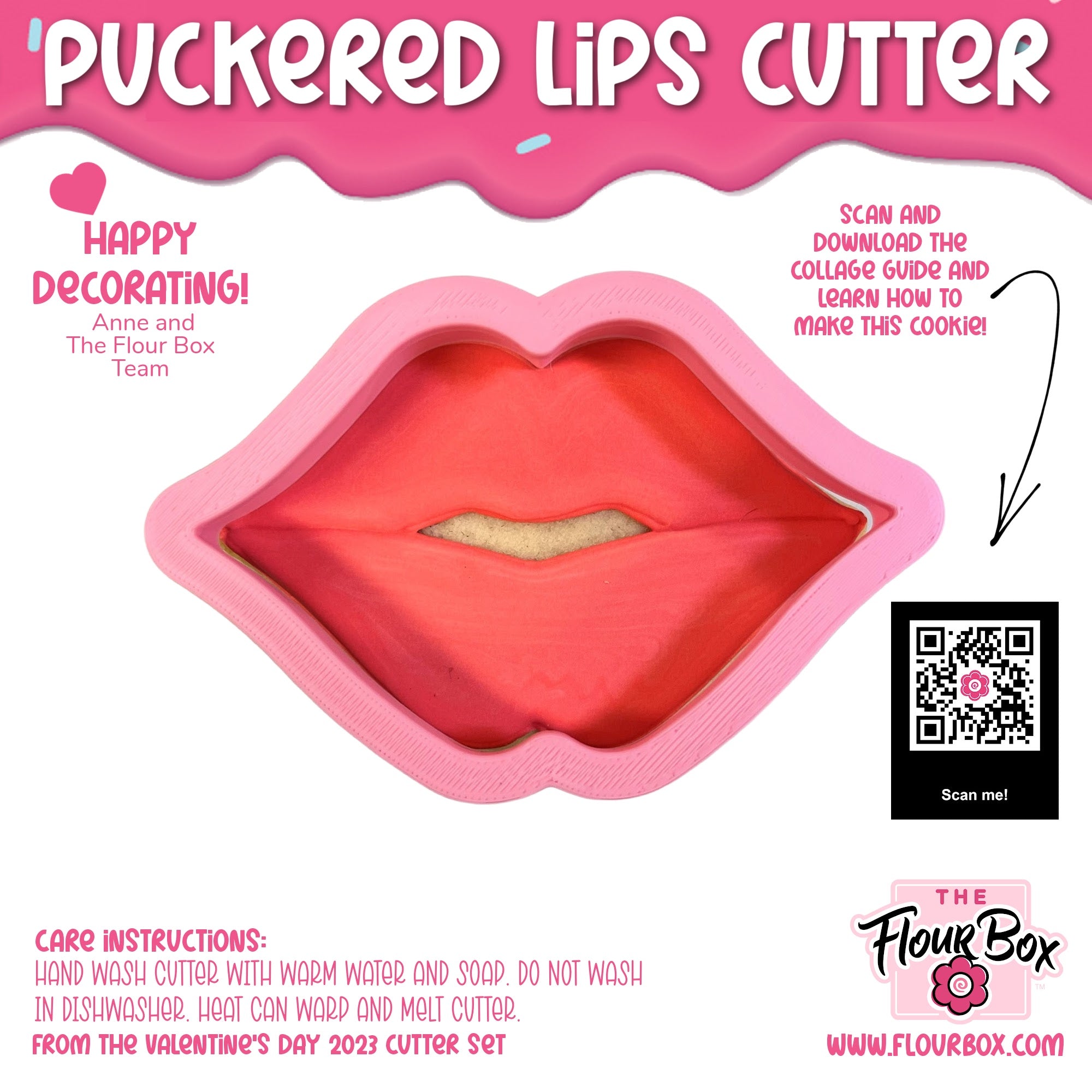 Puckered Lips Cookie Cutter – The Flour Box