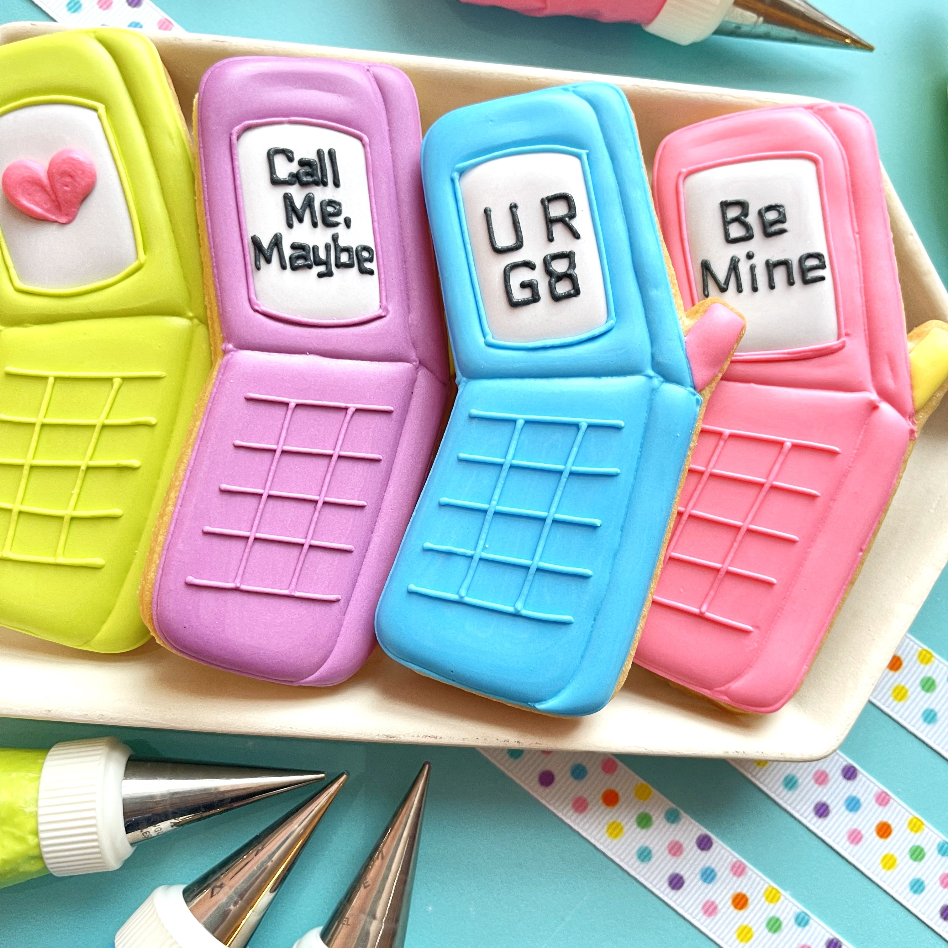 Retro Flip Phone Cookie Cutter The Flour Box
