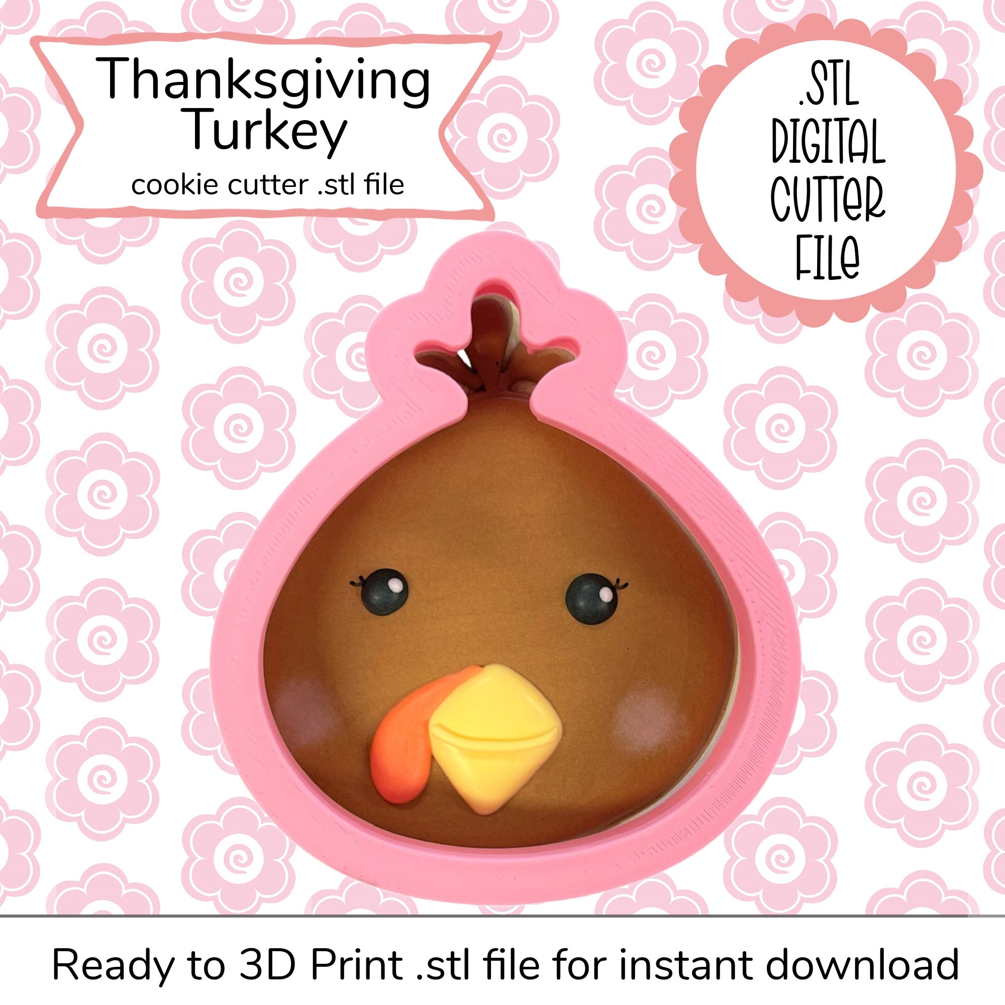 Thanksgiving Turkey Cutter STL File (digital file) – The Flour Box