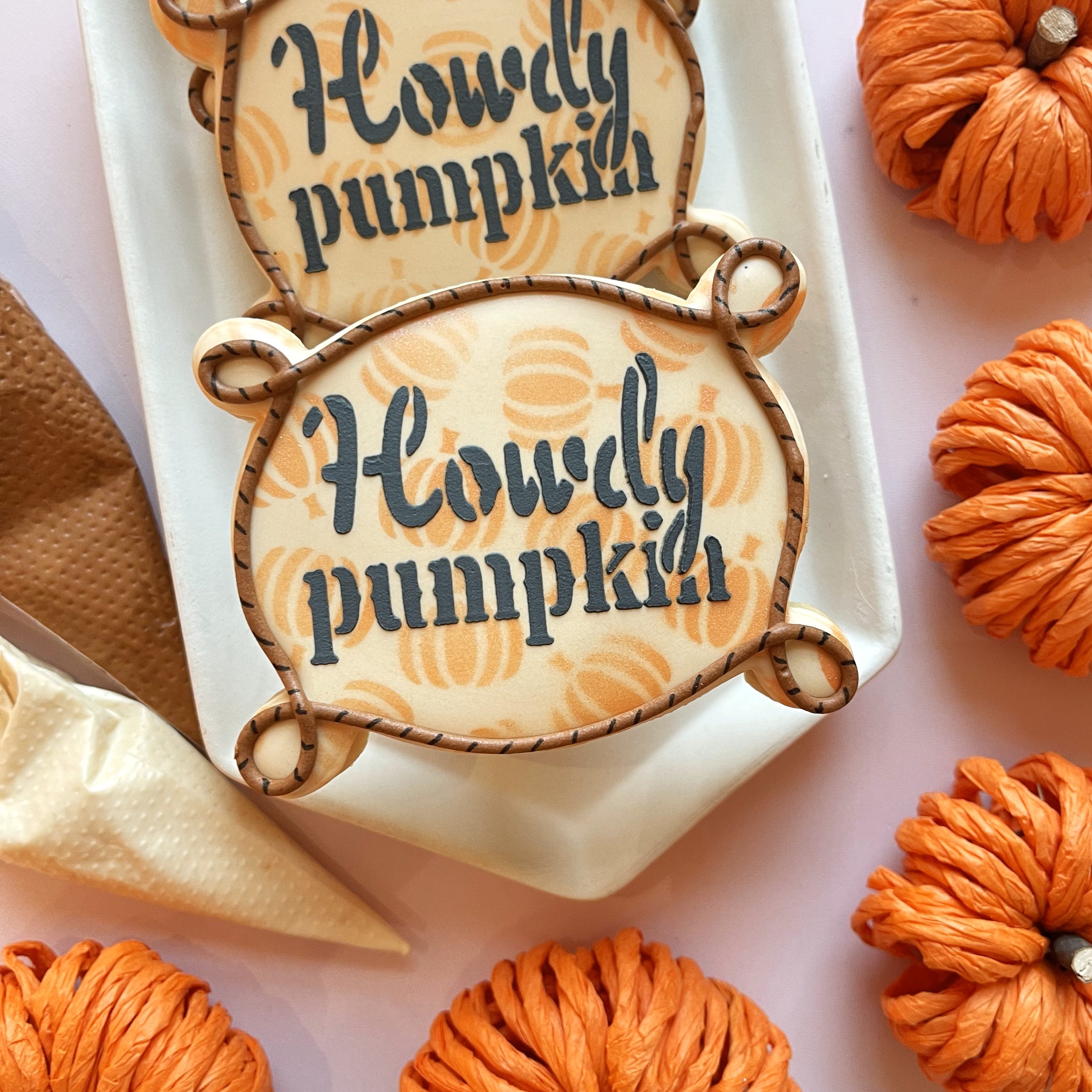 Western Plaque with Loops Cookie Cutter with Stencil – The Flour Box
