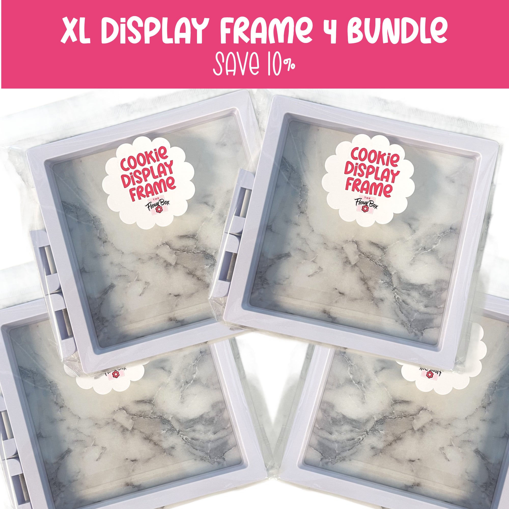 Cookie Display XL Square Frame 4PC BUNDLE (Save 10%) – The Flour Box