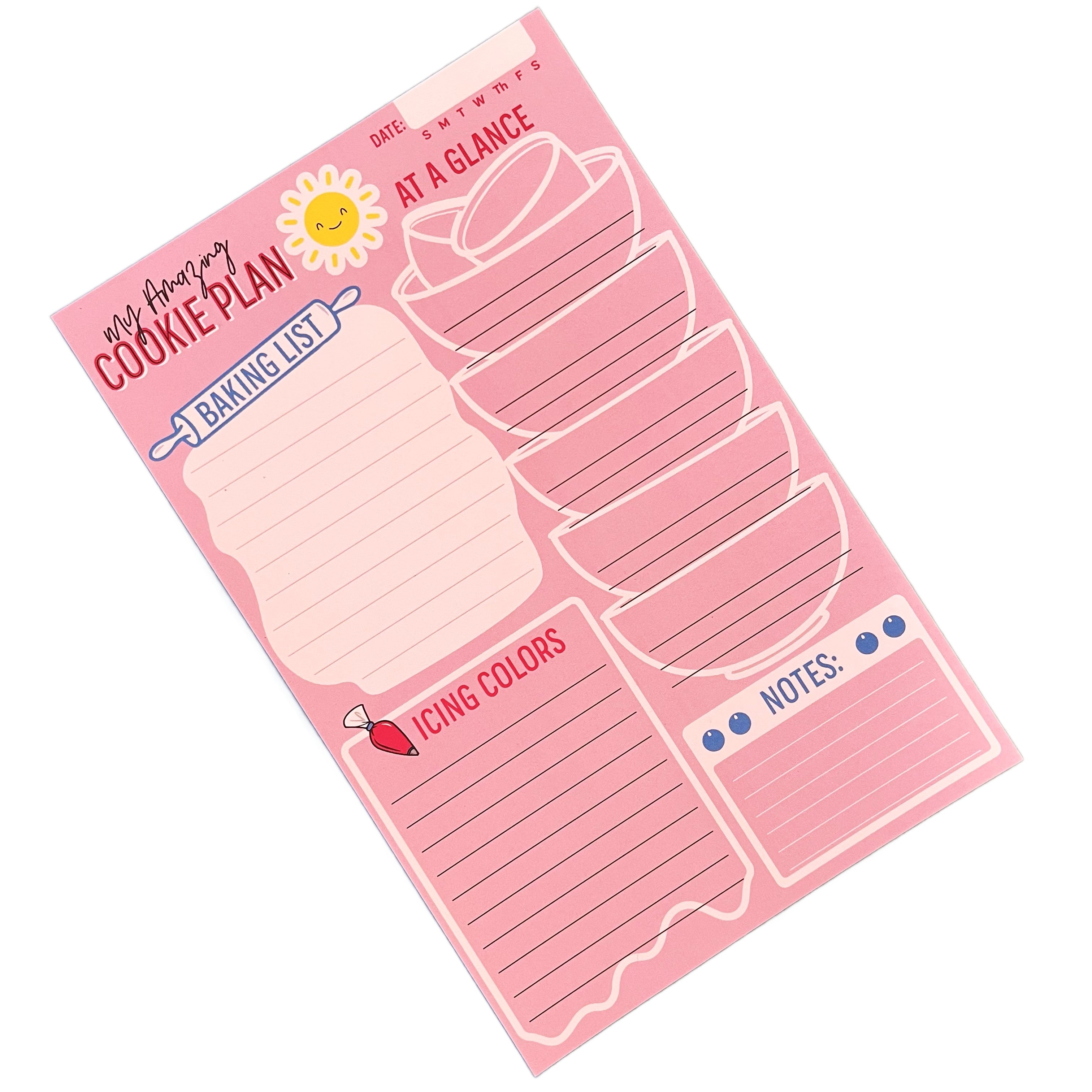My Amazing Cookie Plan Notepad – The Flour Box