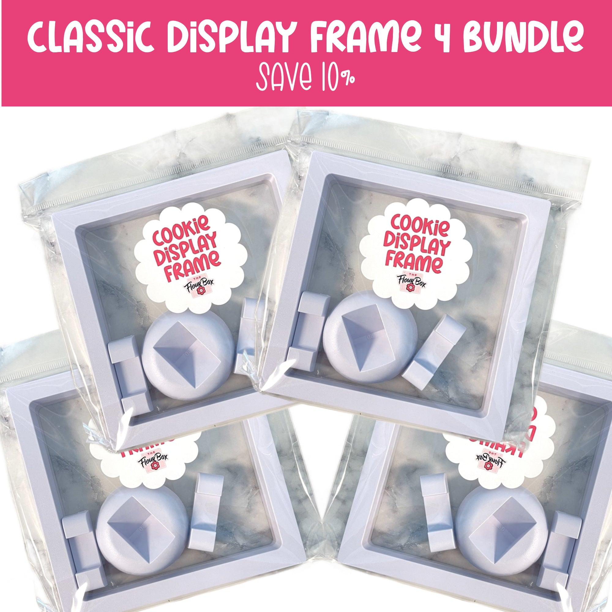 Cookie Display Classic Square Frame 4PC BUNDLE (SAVE 10%) – The Flour Box