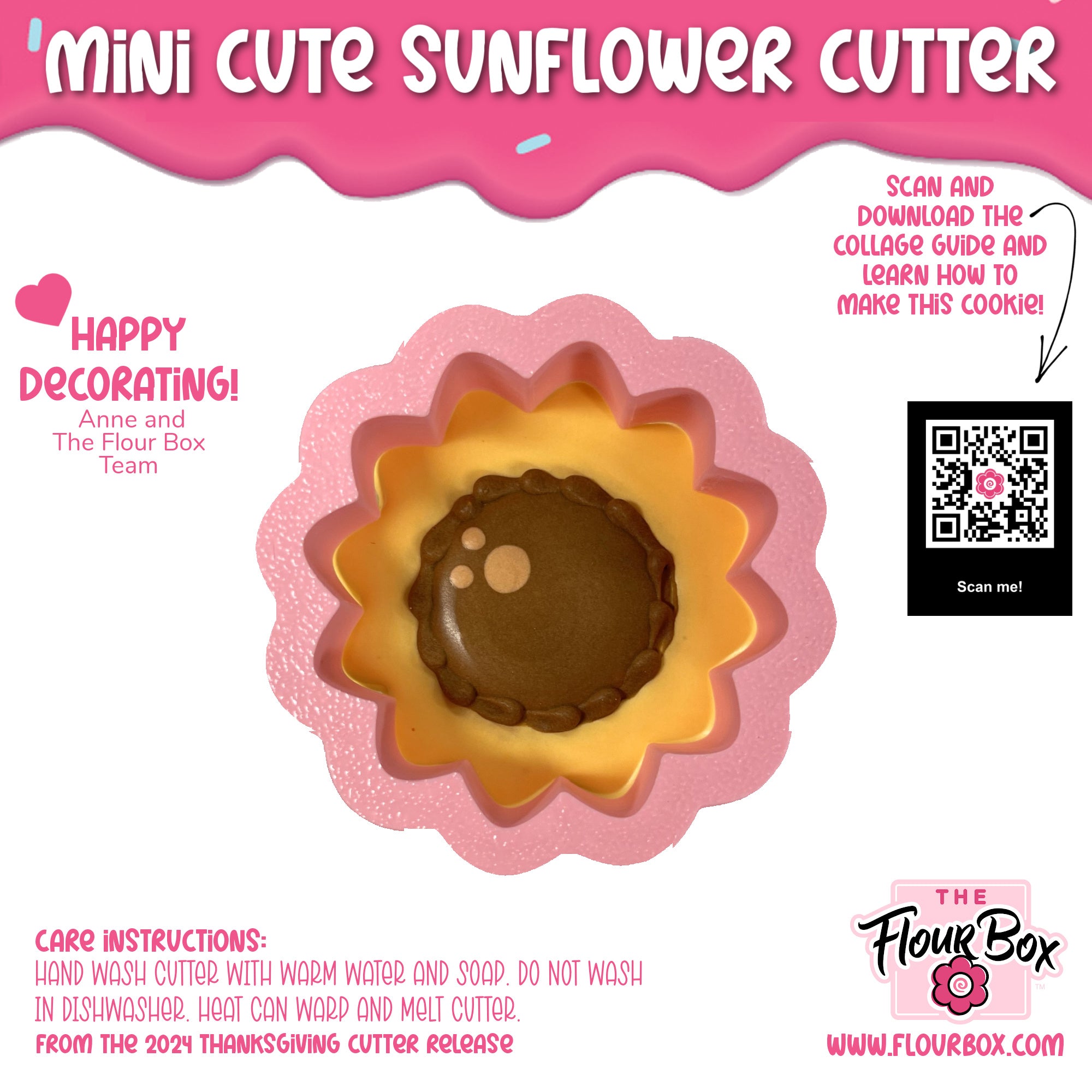 Mini Cute Sunflower Cookie Cutter – The Flour Box