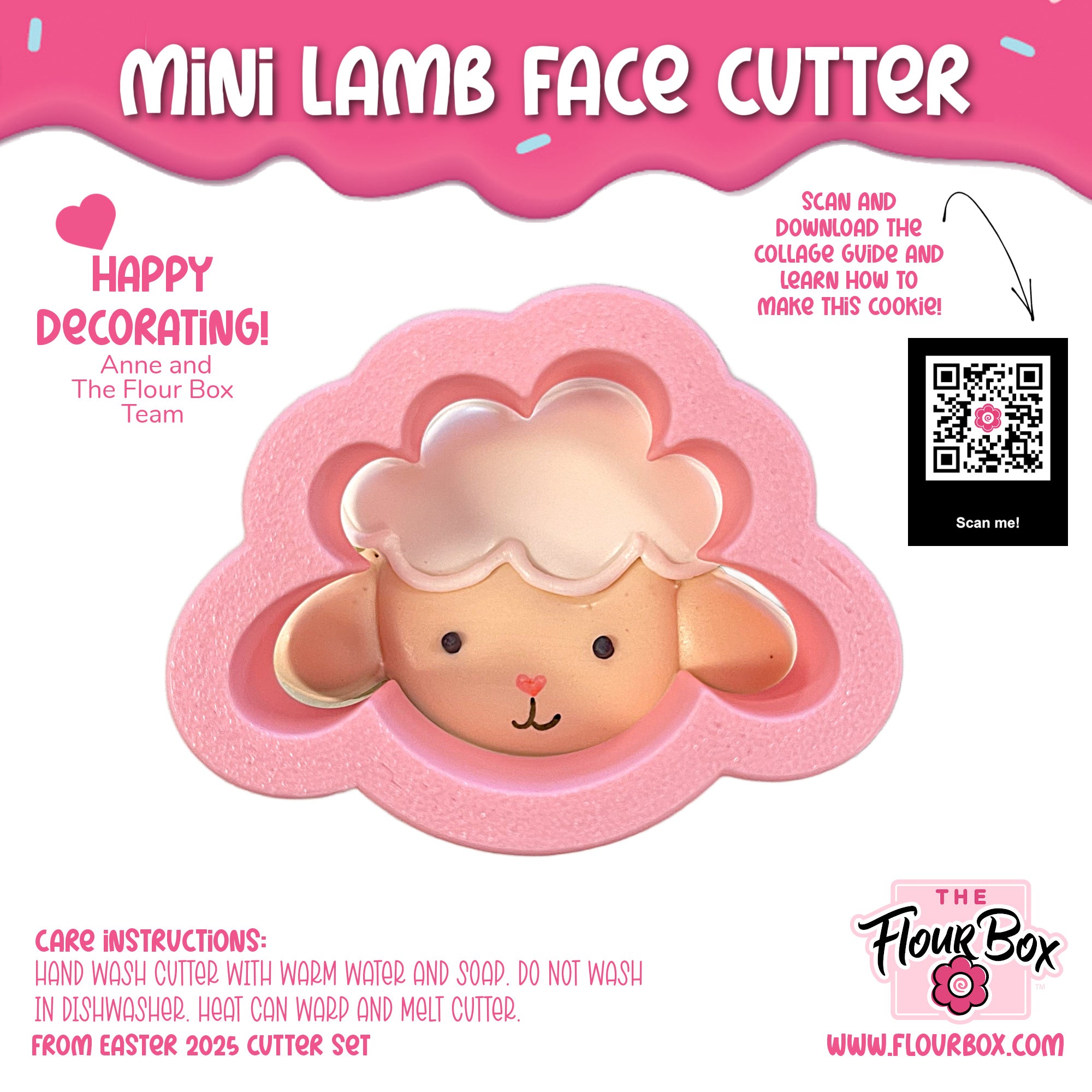 Mini Lamb Face Cookie Cutter – The Flour Box
