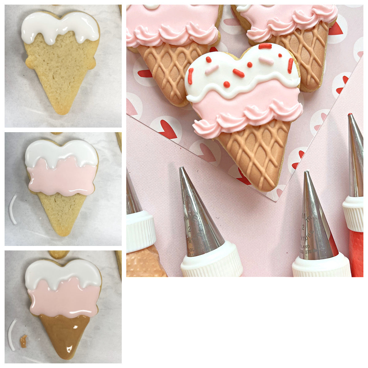 MINI Heart Ice Cream Cone Cookie Cutter – The Flour Box