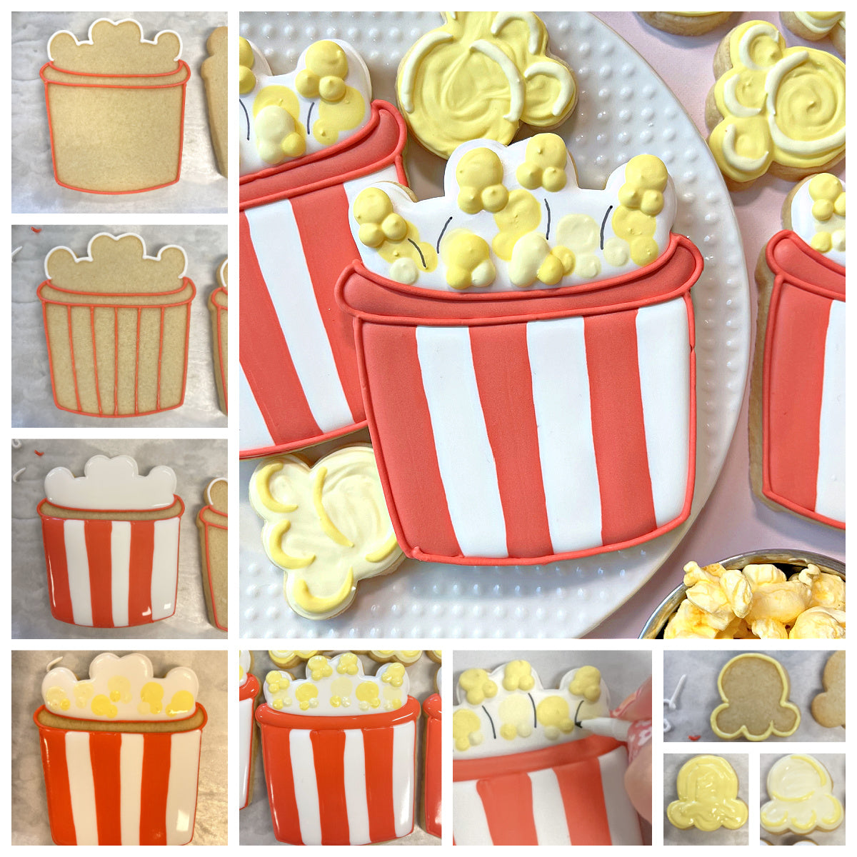 Popcorn Bucket with Mini Popcorn Cookie Cutter Set – The Flour Box