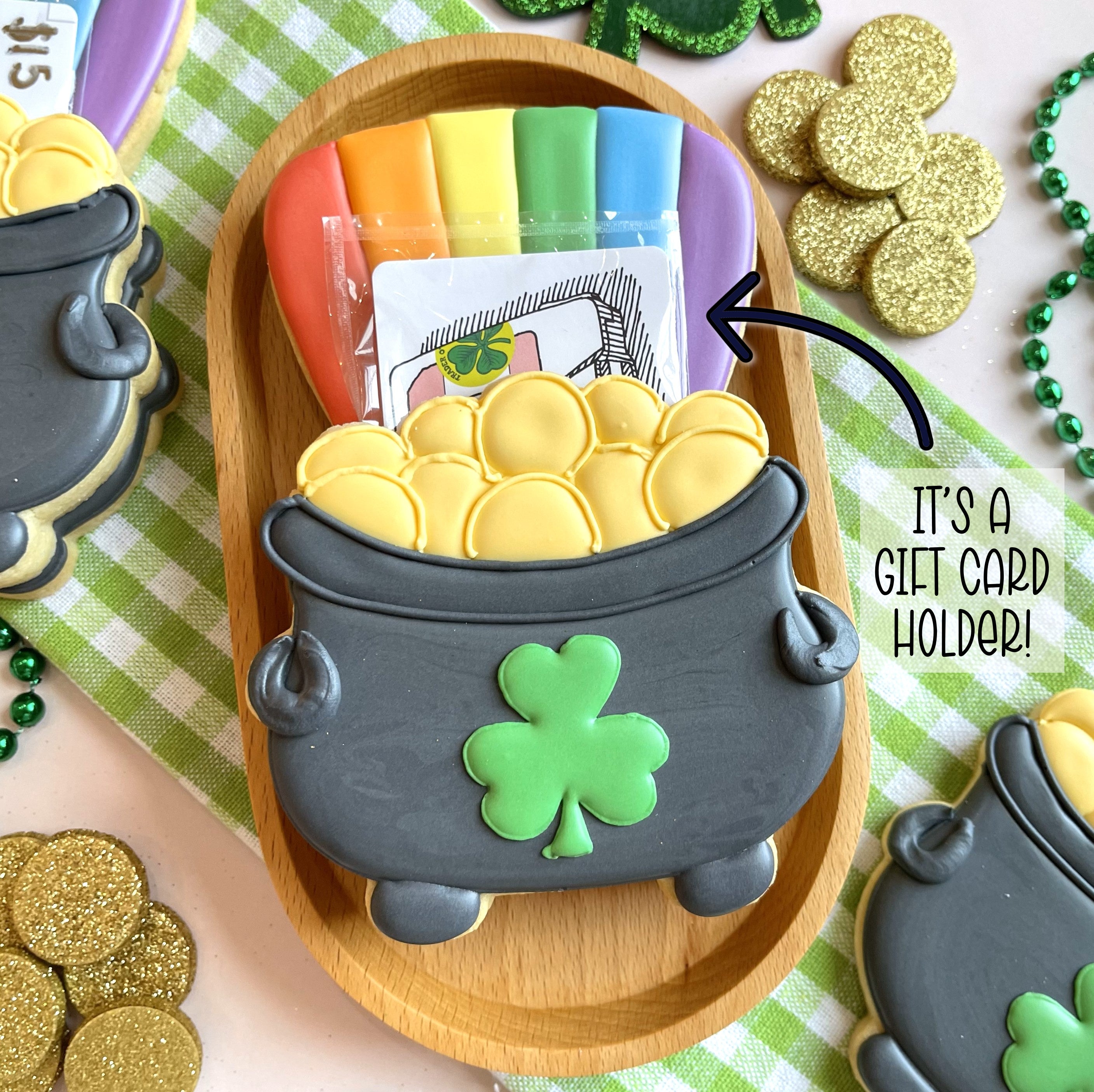 Pot of Gold Gift Card Holder 3pc Cookie Cutter Set – The Flour Box