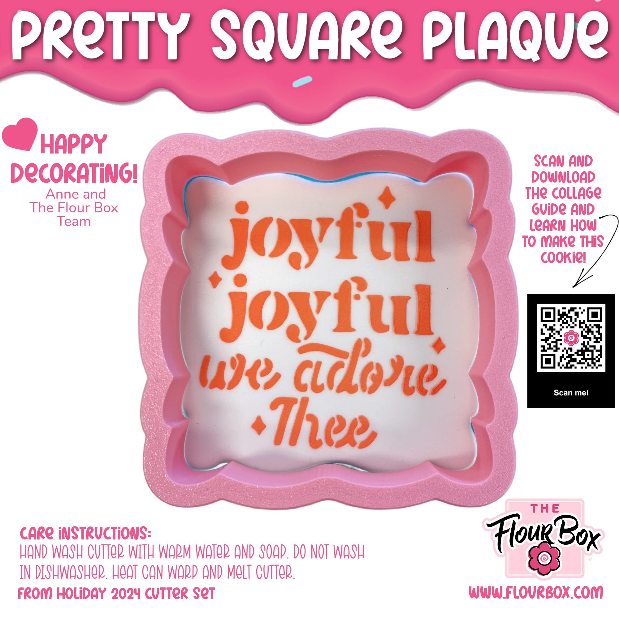Pretty Square Plaque Cookie Cutter – The Flour Box