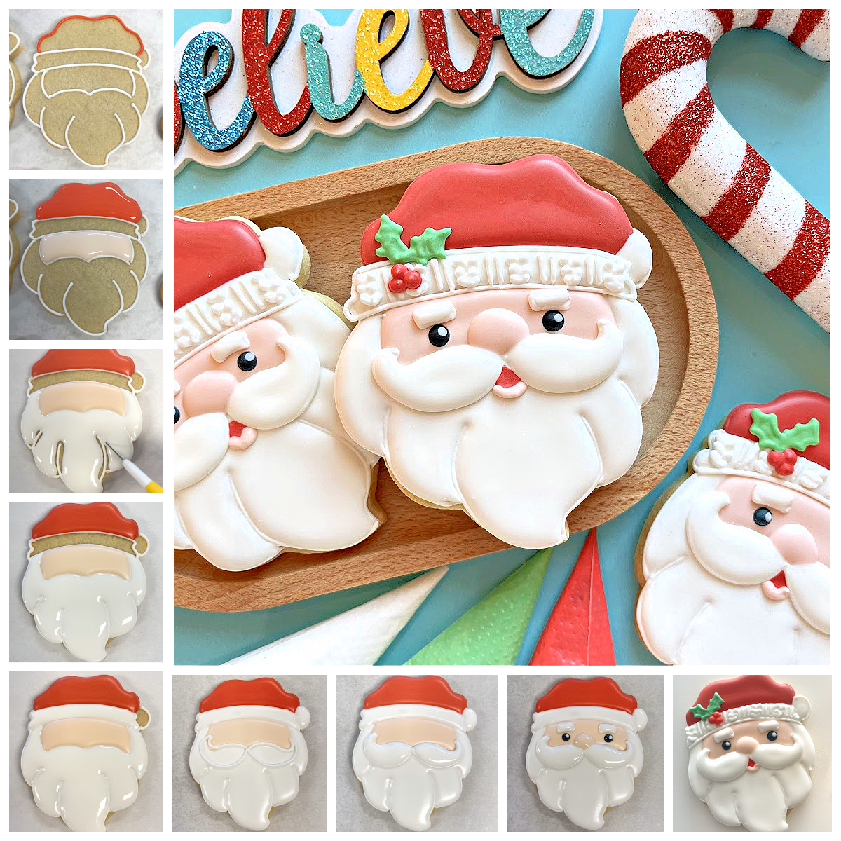 Santa with Full Beard Cookie Cutter – The Flour Box