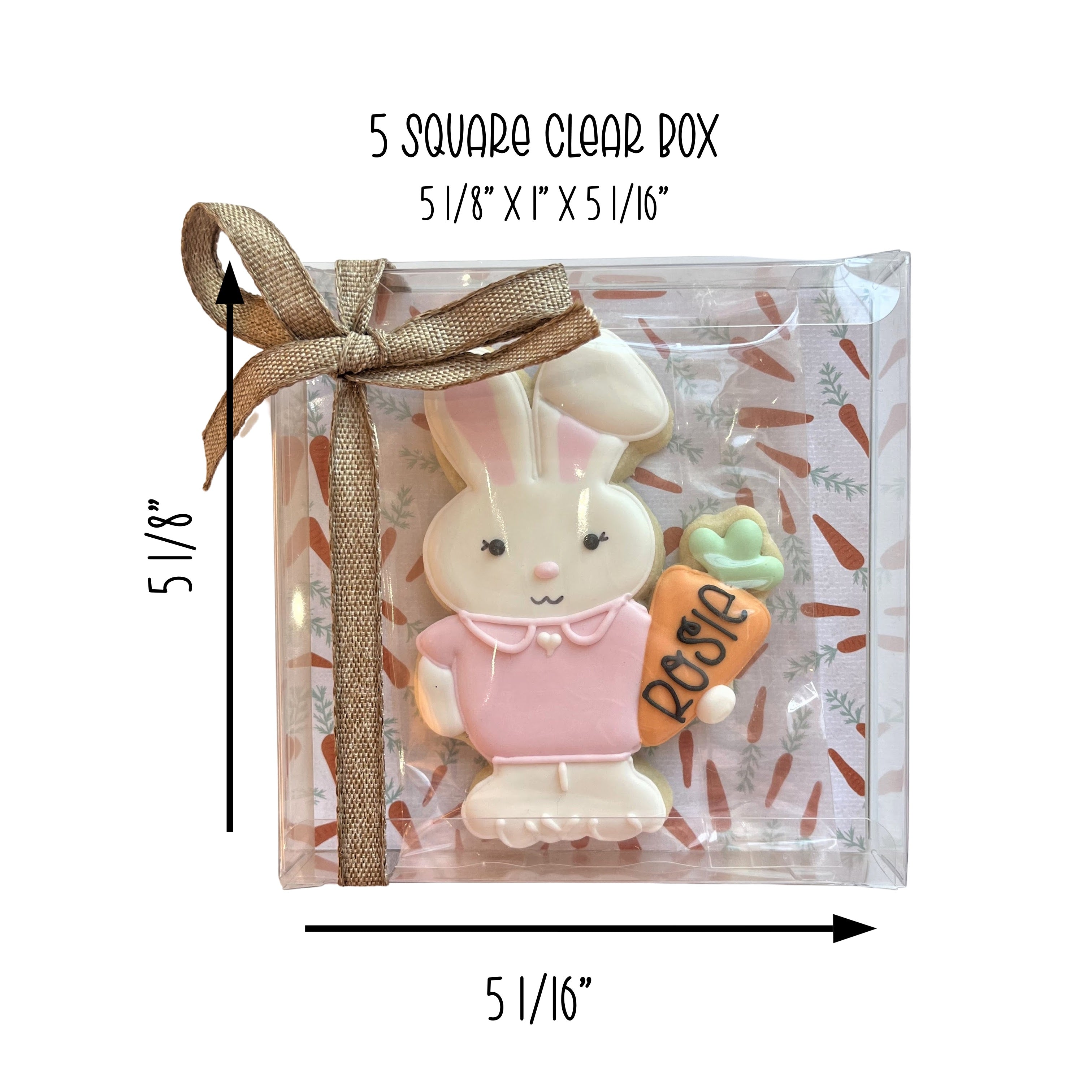 5" Square Clear Cookie Box - 25 BOXES - 5 1/8" x 1" x 5 1/16" – The ...