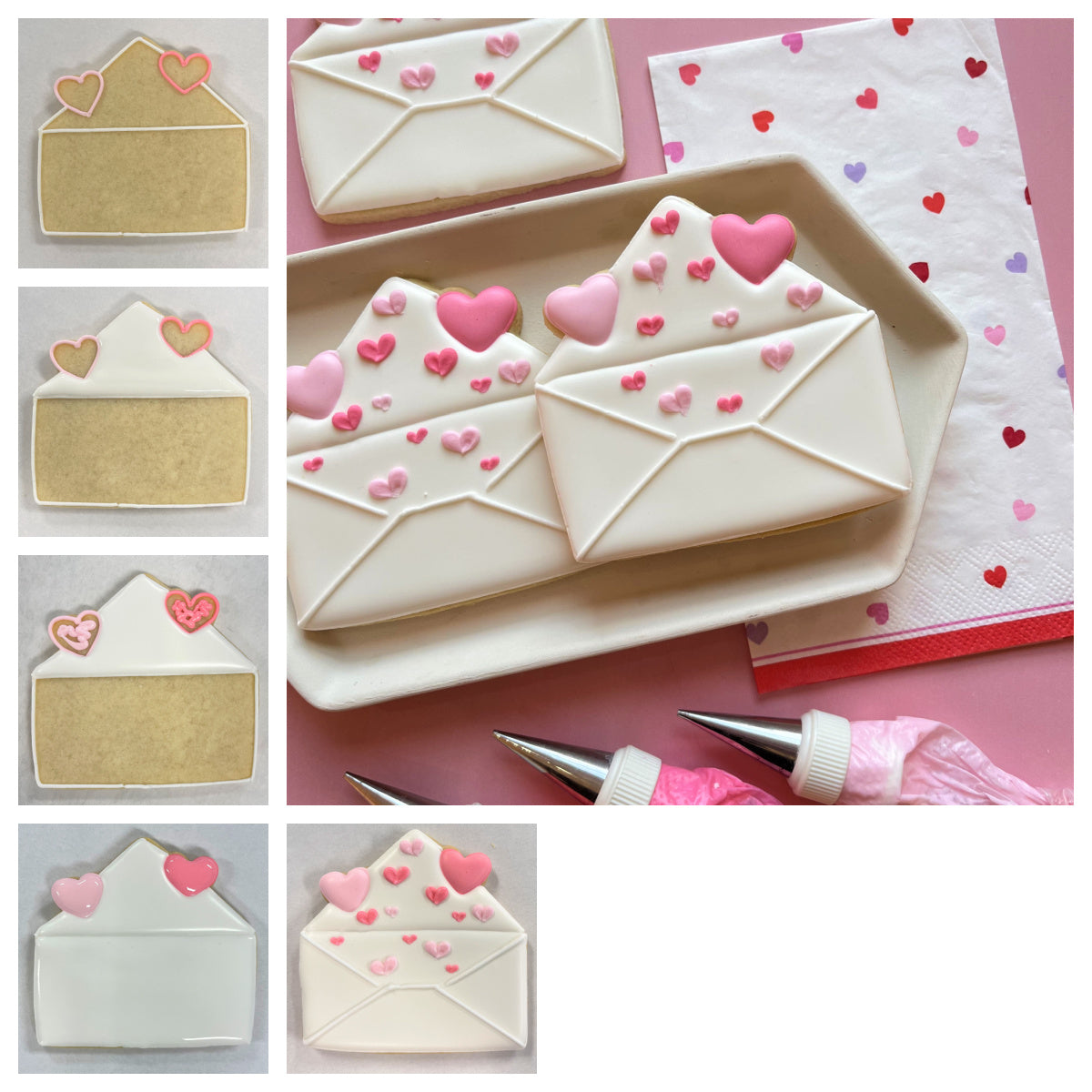 Envelope with Hearts Cookie Cutter – The Flour Box
