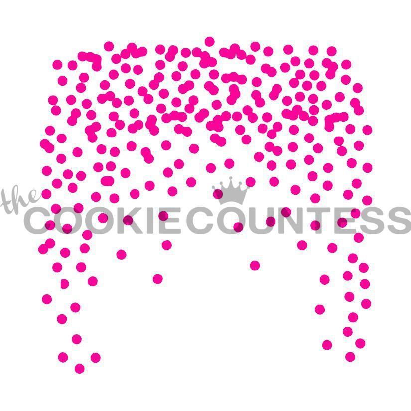 Falling Round Confetti Stencil – The Flour Box
