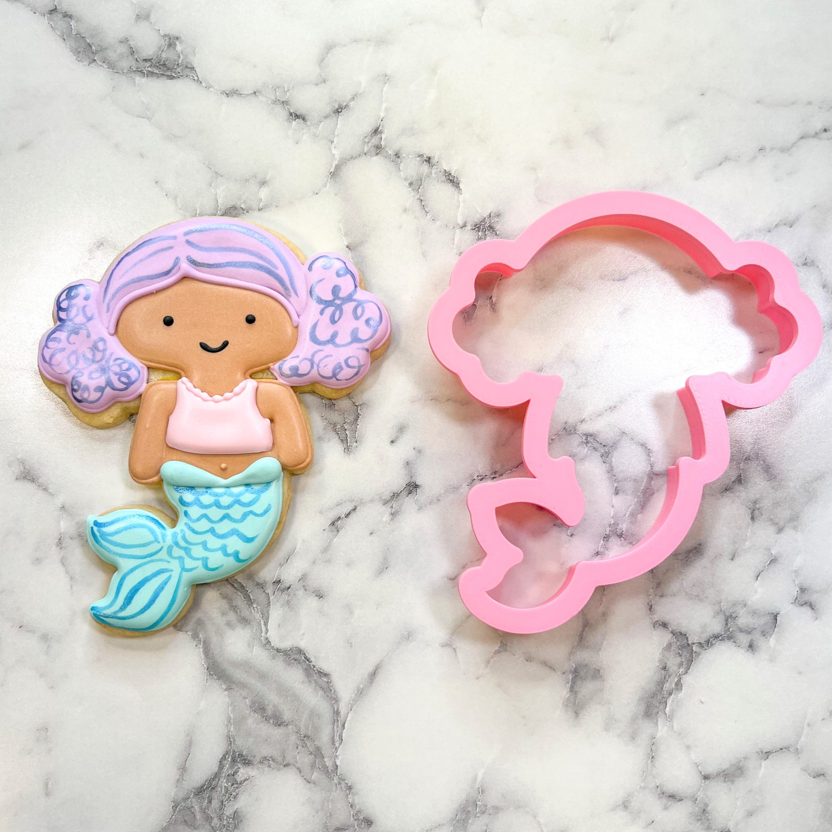 Mermaid with Buns Flour Box Club Cookie Cutter – The Flour Box