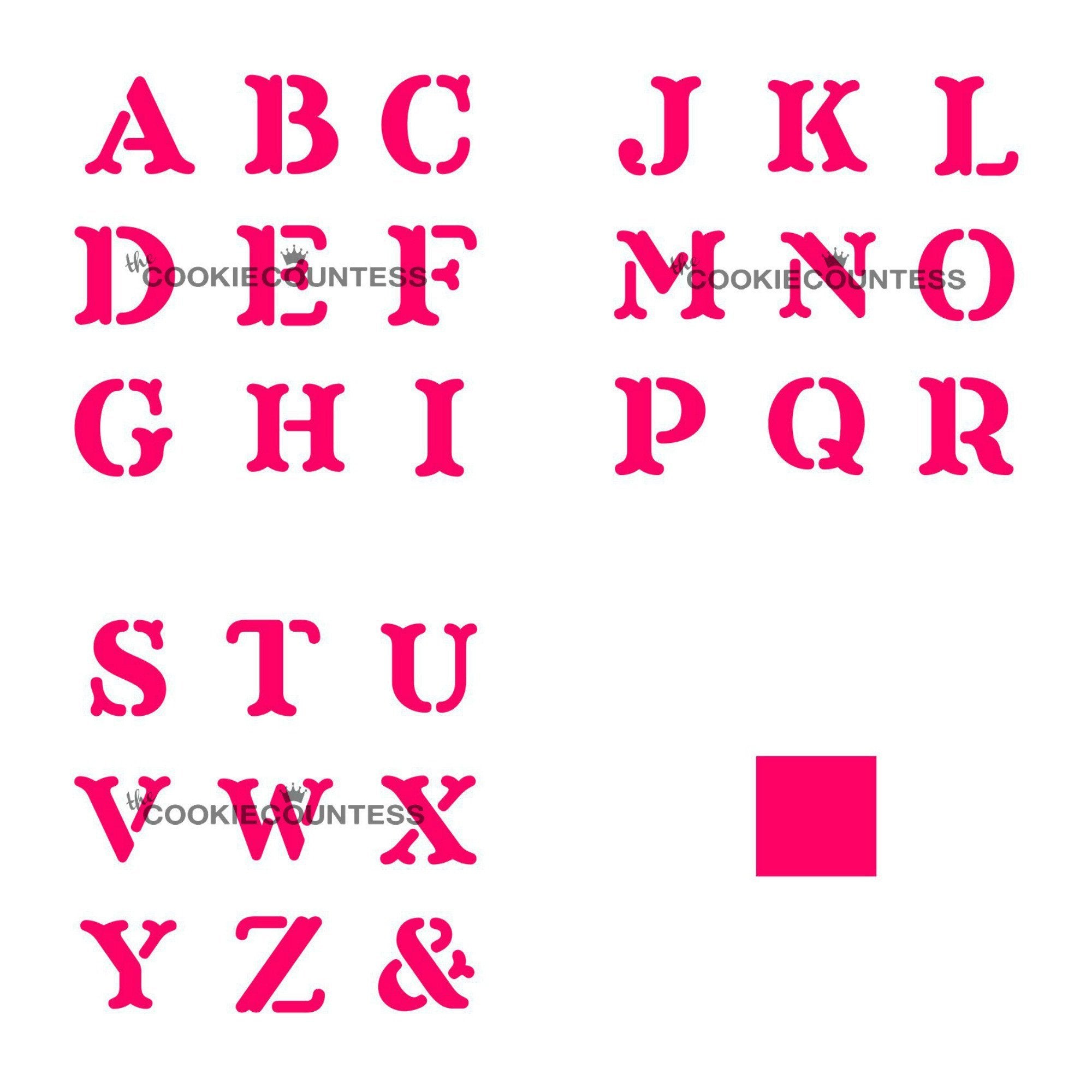 4-Stencil Block Alphabet 1" Monogram Set – The Flour Box
